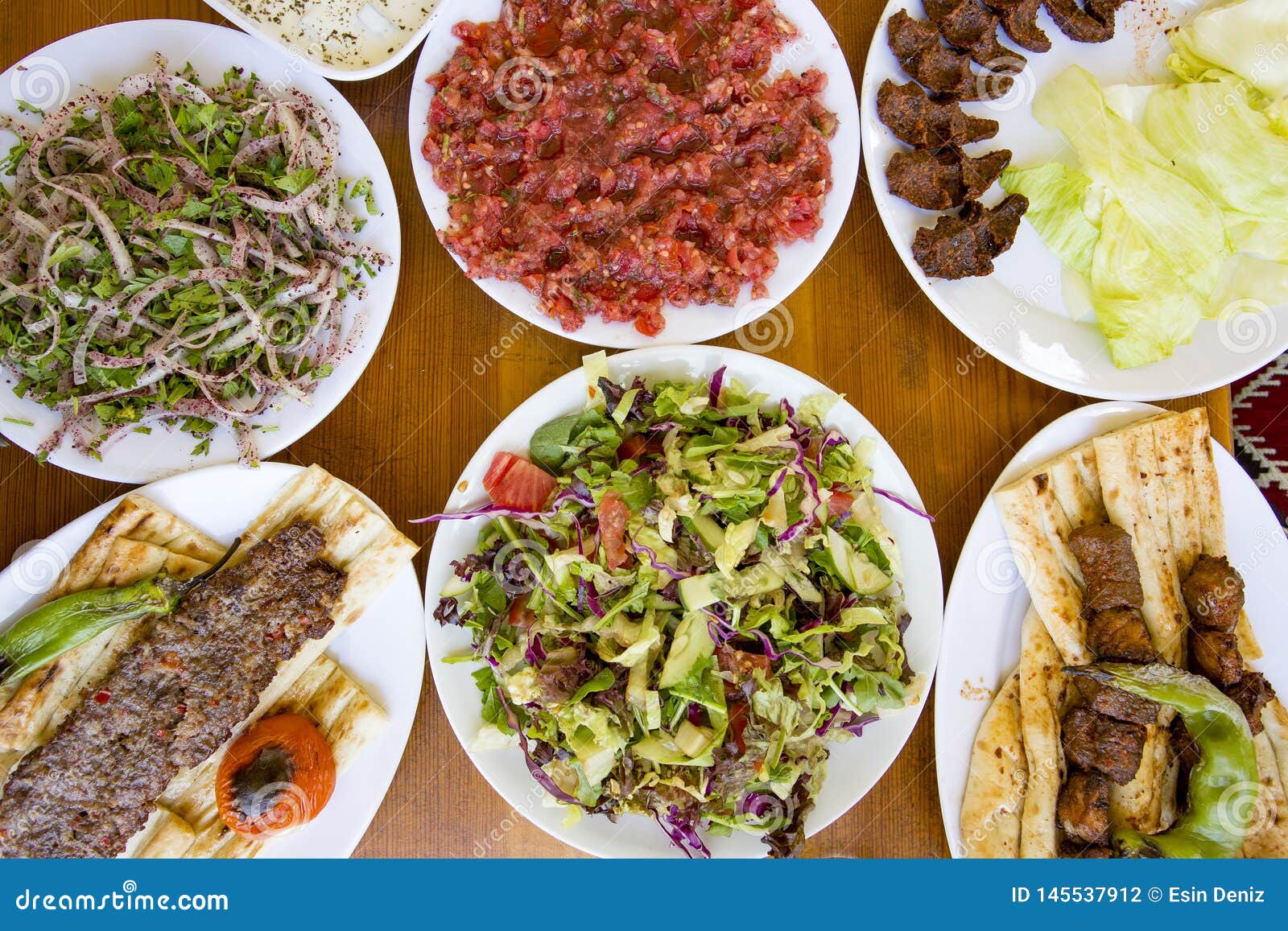 Traditional Delicious Turkish Foods; Adana Kebab, Grilled Meat 库存照片 ...