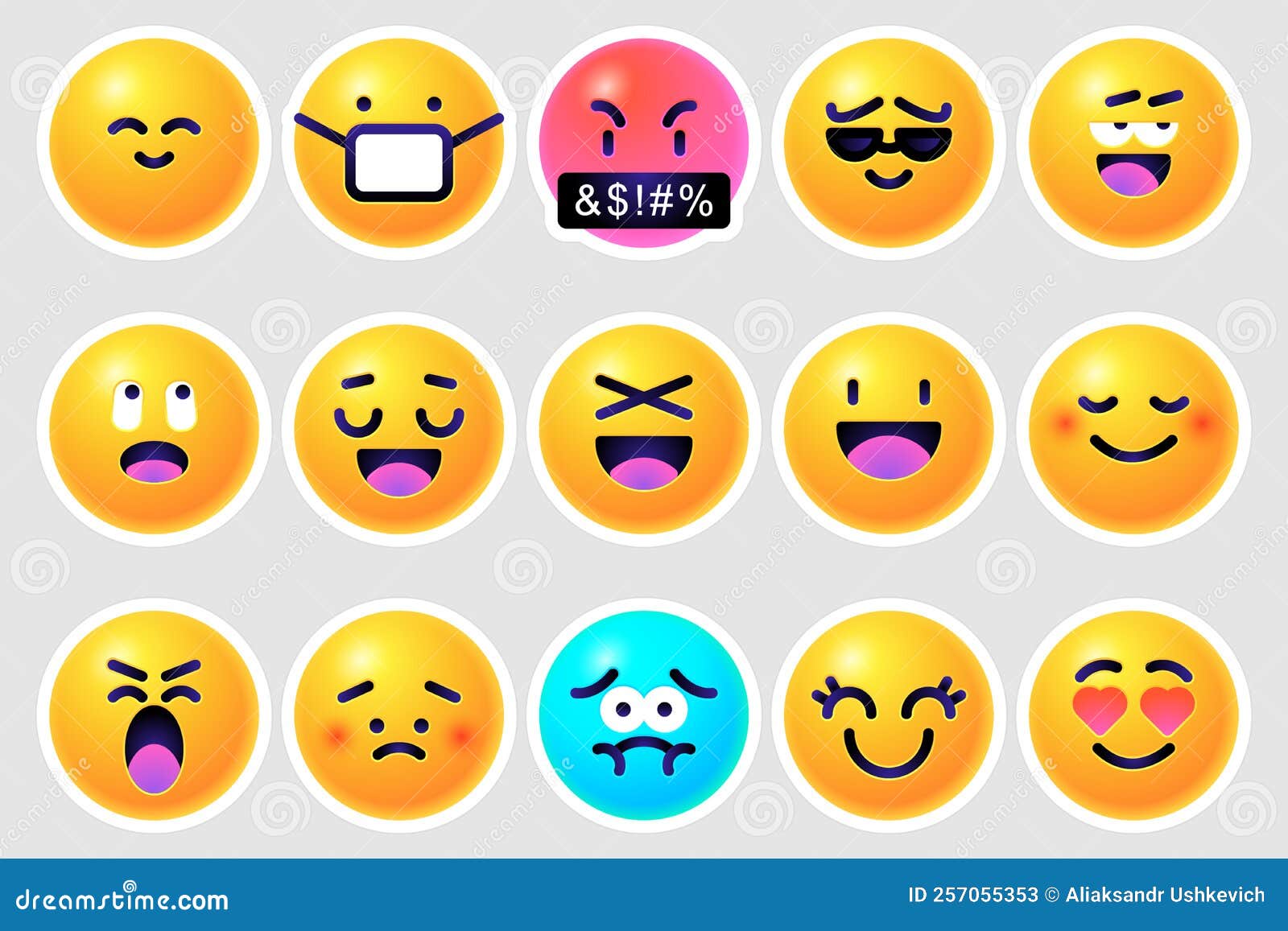 Round Emoticons Yellow Emoji Faces Emoticon Smile, Digital Smiley ...