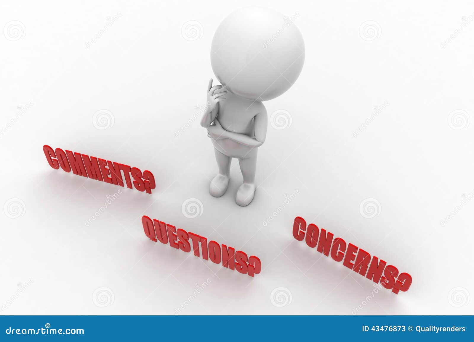 3d Man Comments, Concerns, Problems and Complaints Ilustração Stock ...