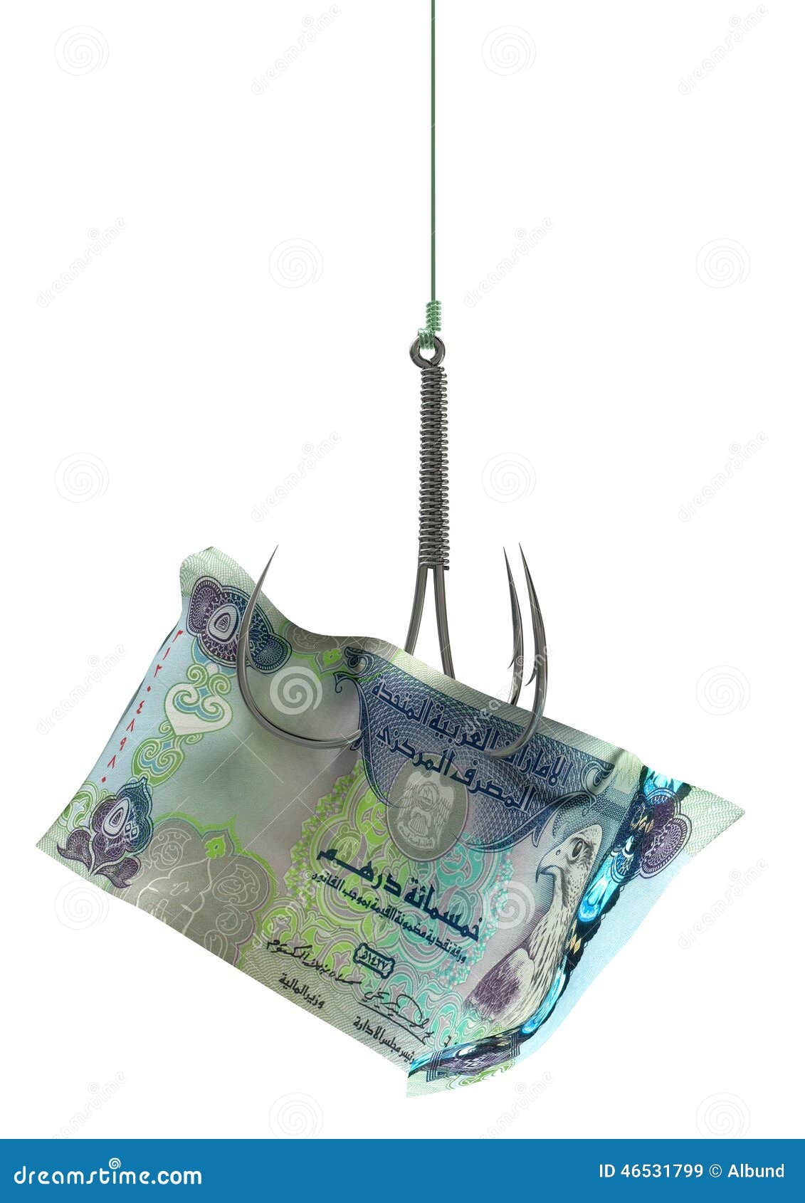 Dirham Banknote Baited Hook Stock de ilustración - Ilustración de dubai ...