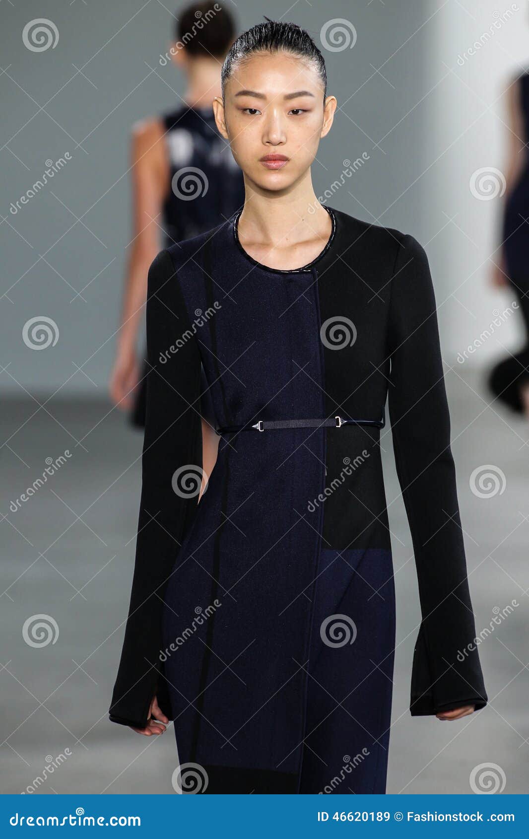 NEW YORK, NY - SEPTEMBER 11: Model so Ra Choi Walks the Runway at the ...