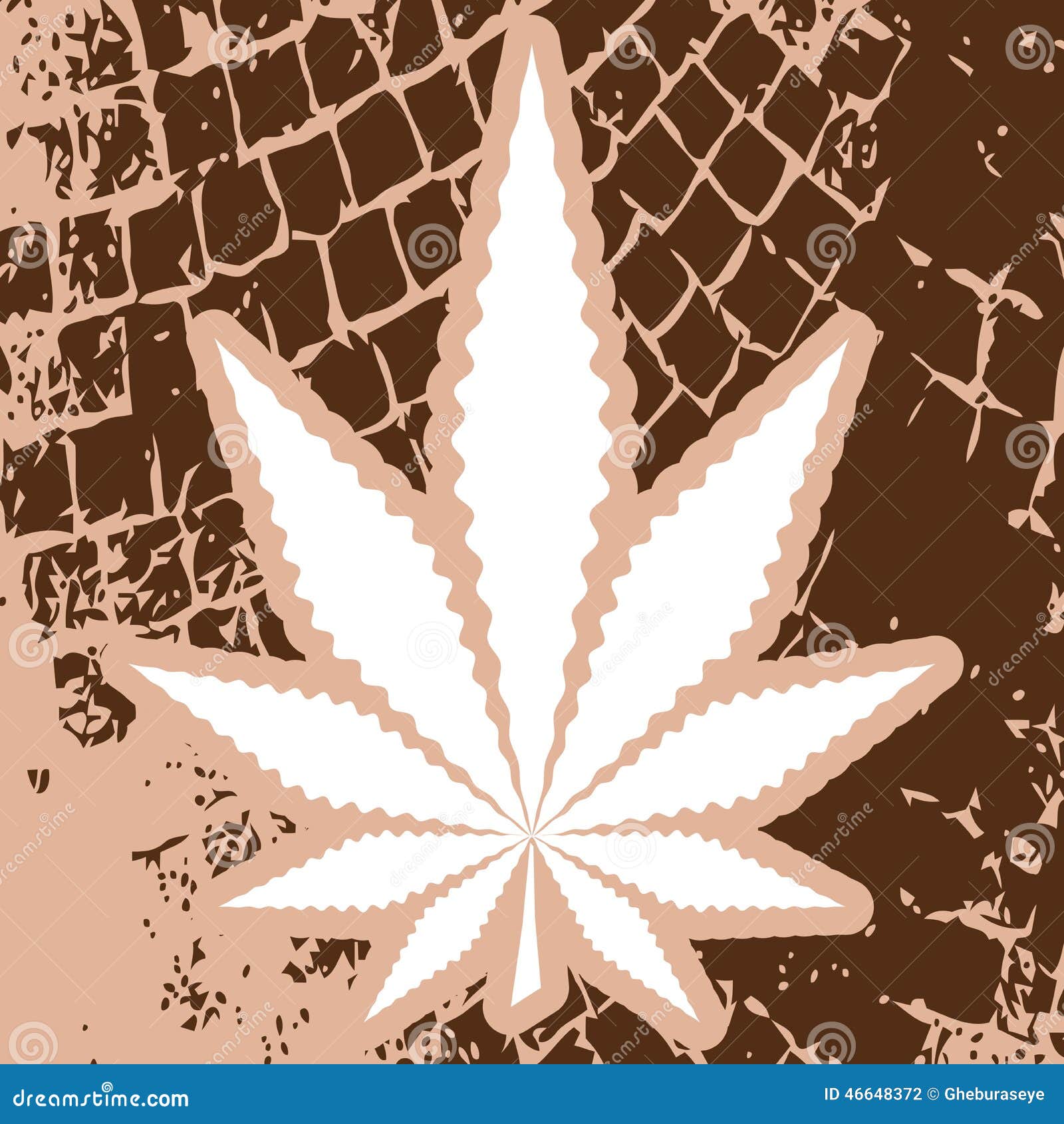Marijuana Leaf on Abstract Background Ilustración del Vector ...
