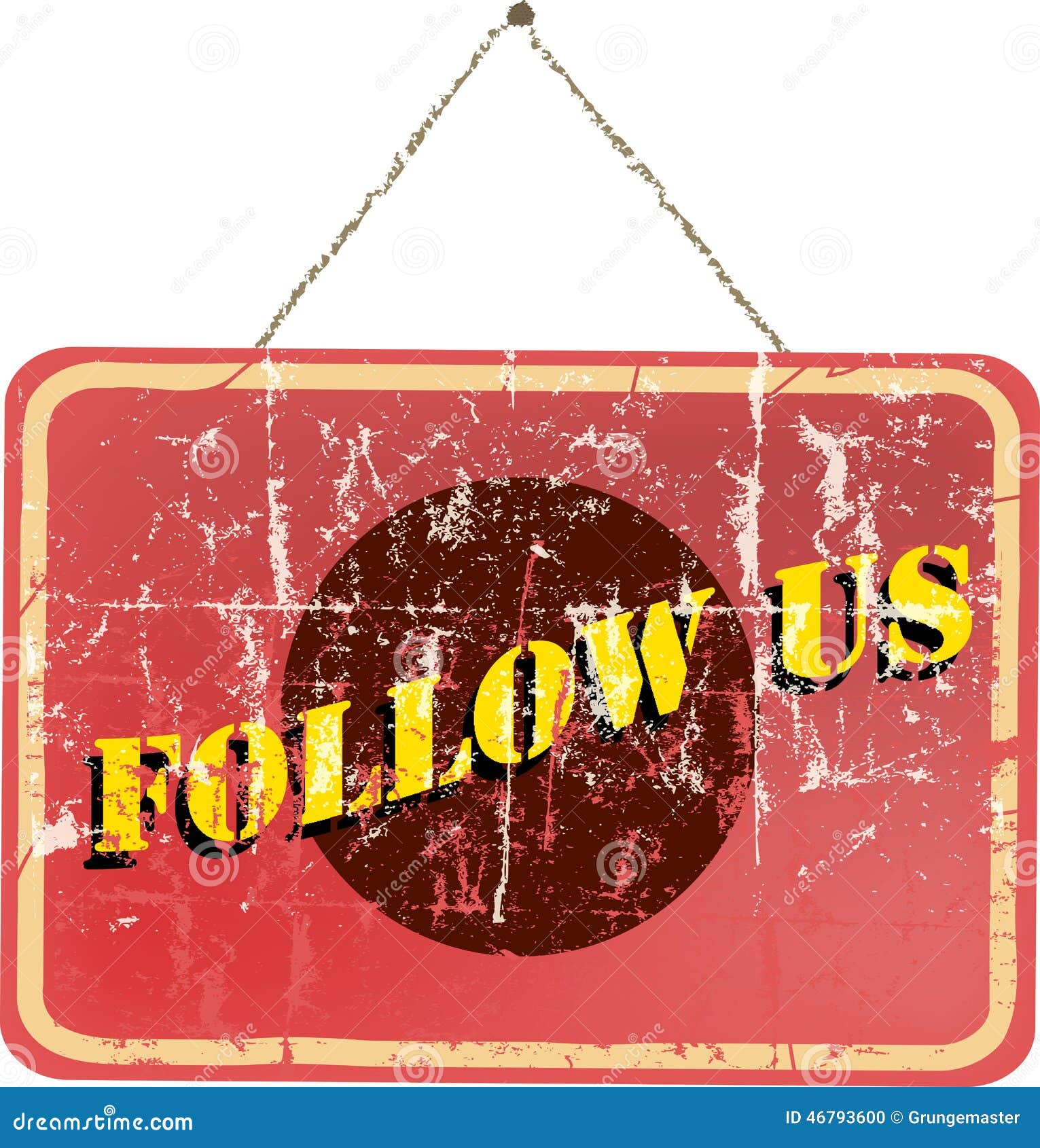 Follow Us, Social Media Sign Ilustração do Vetor - Ilustração de ...