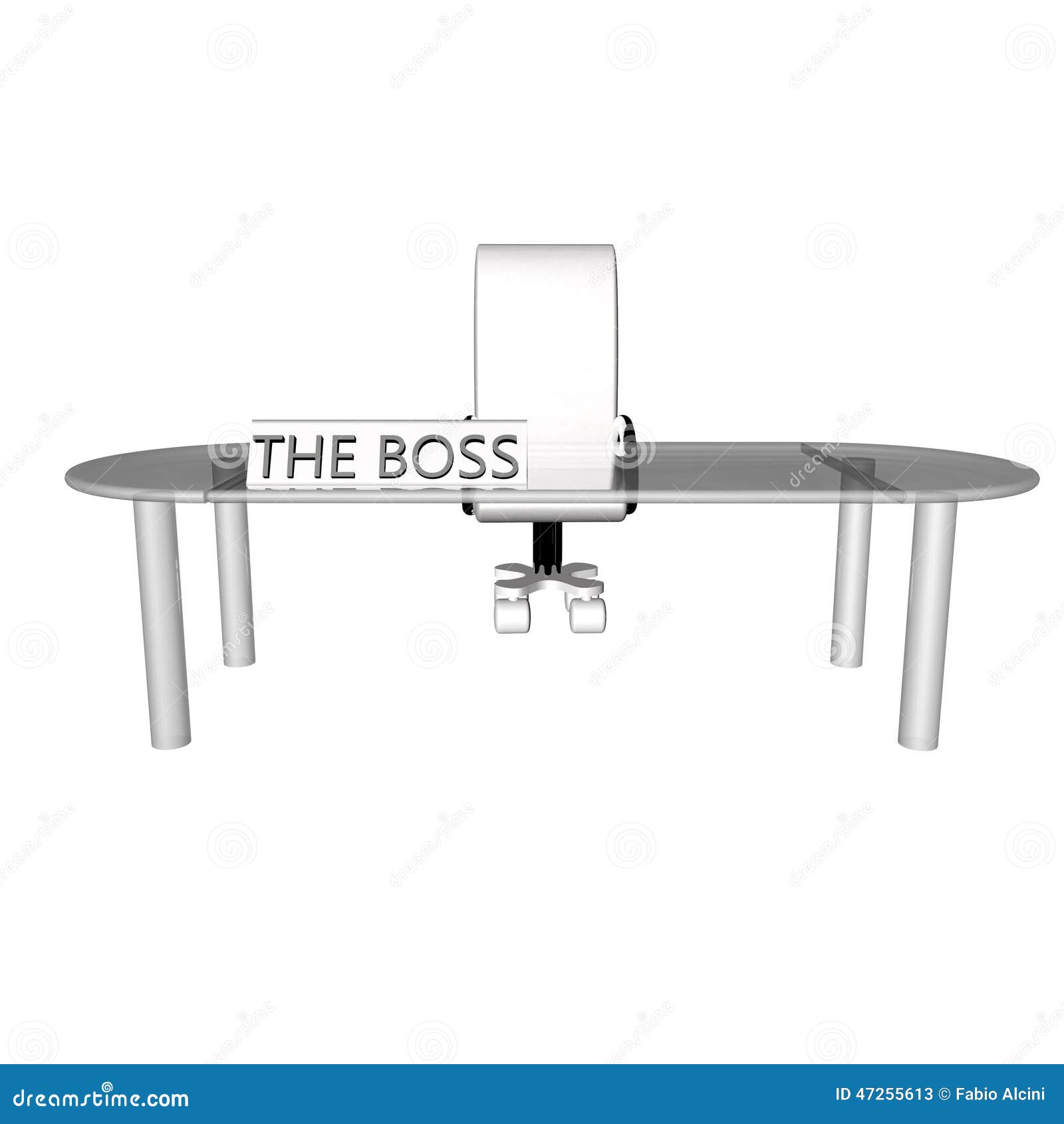 The Boss desk ilustração stock. Ilustração de placa, sinal - 47255613