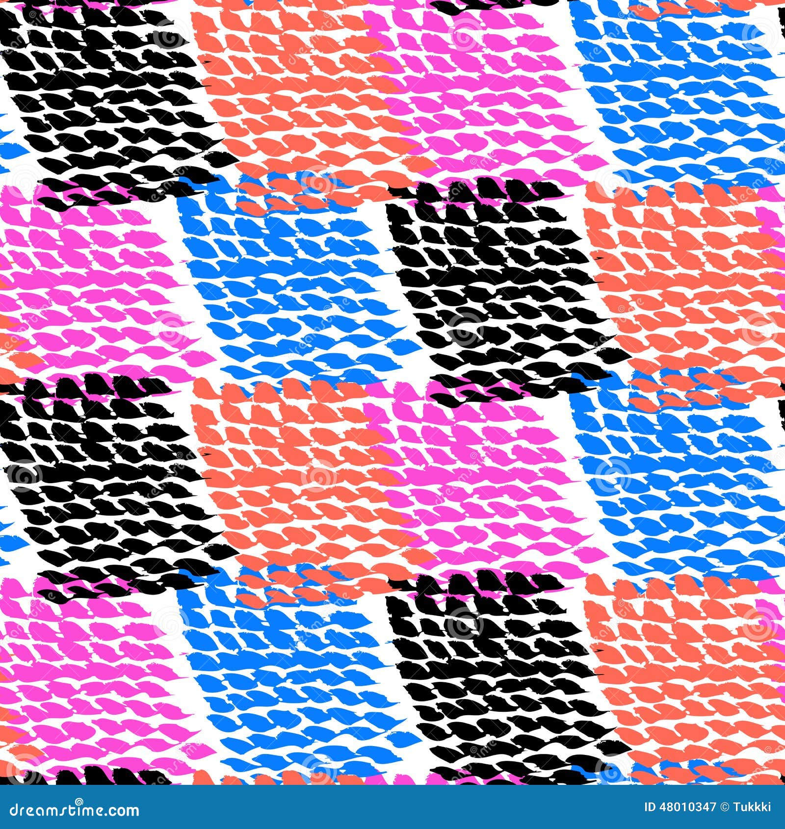 Hand Painted Color Blocked Vector Pattern 向量例证 - 插画 包括有 检查, 破擦声: 48010347