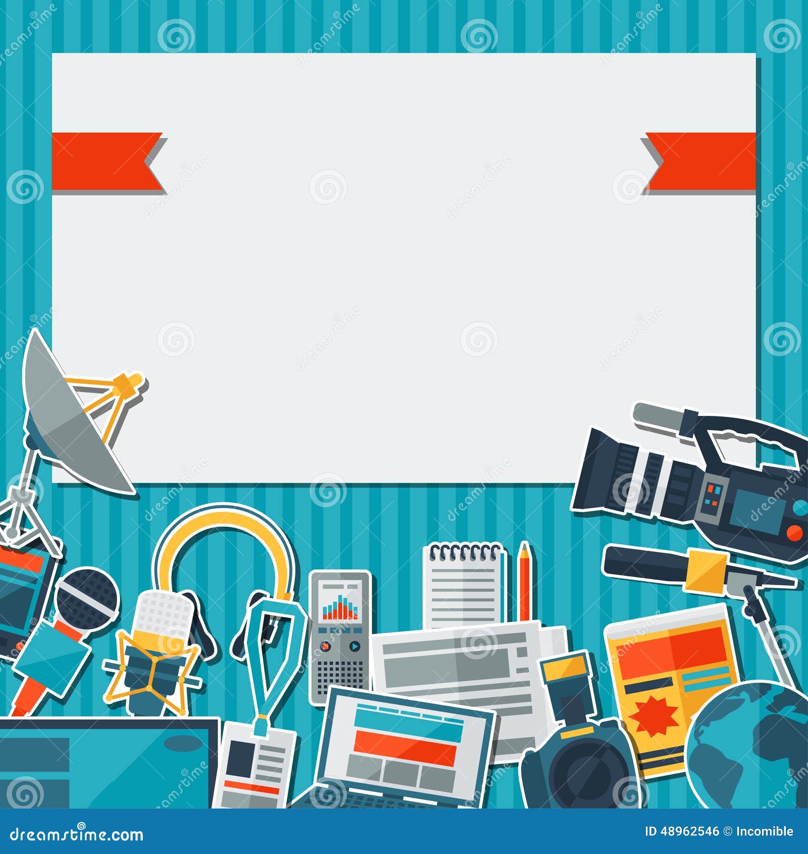 Background with Journalism Icons. Ilustración del Vector - Ilustración ...