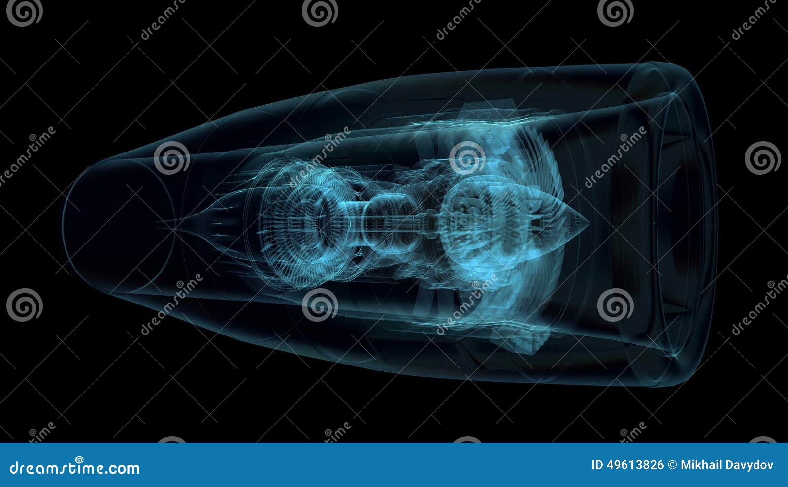 Jet Engine 3D X-ray Blue Transparent Isolated on 影视素材 - 视频 包括有 舷梯, 机械 ...