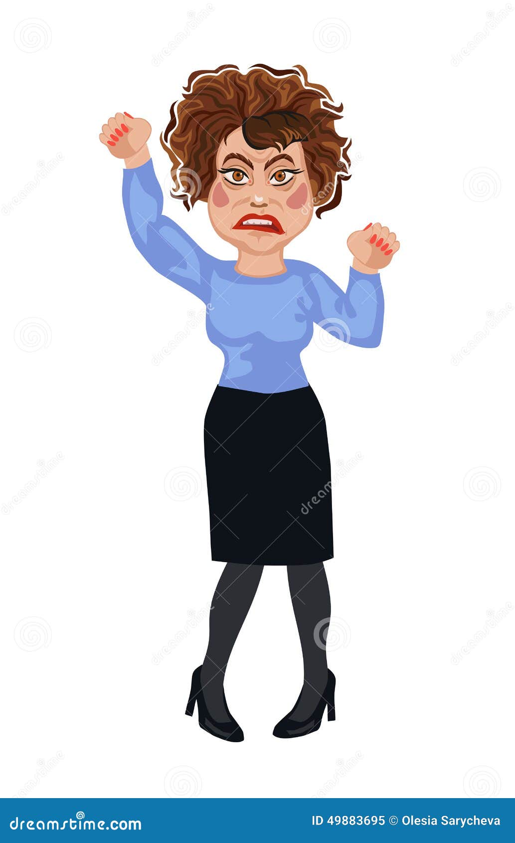 Woman in a rage ilustração stock. Ilustração de matriz - 49883695