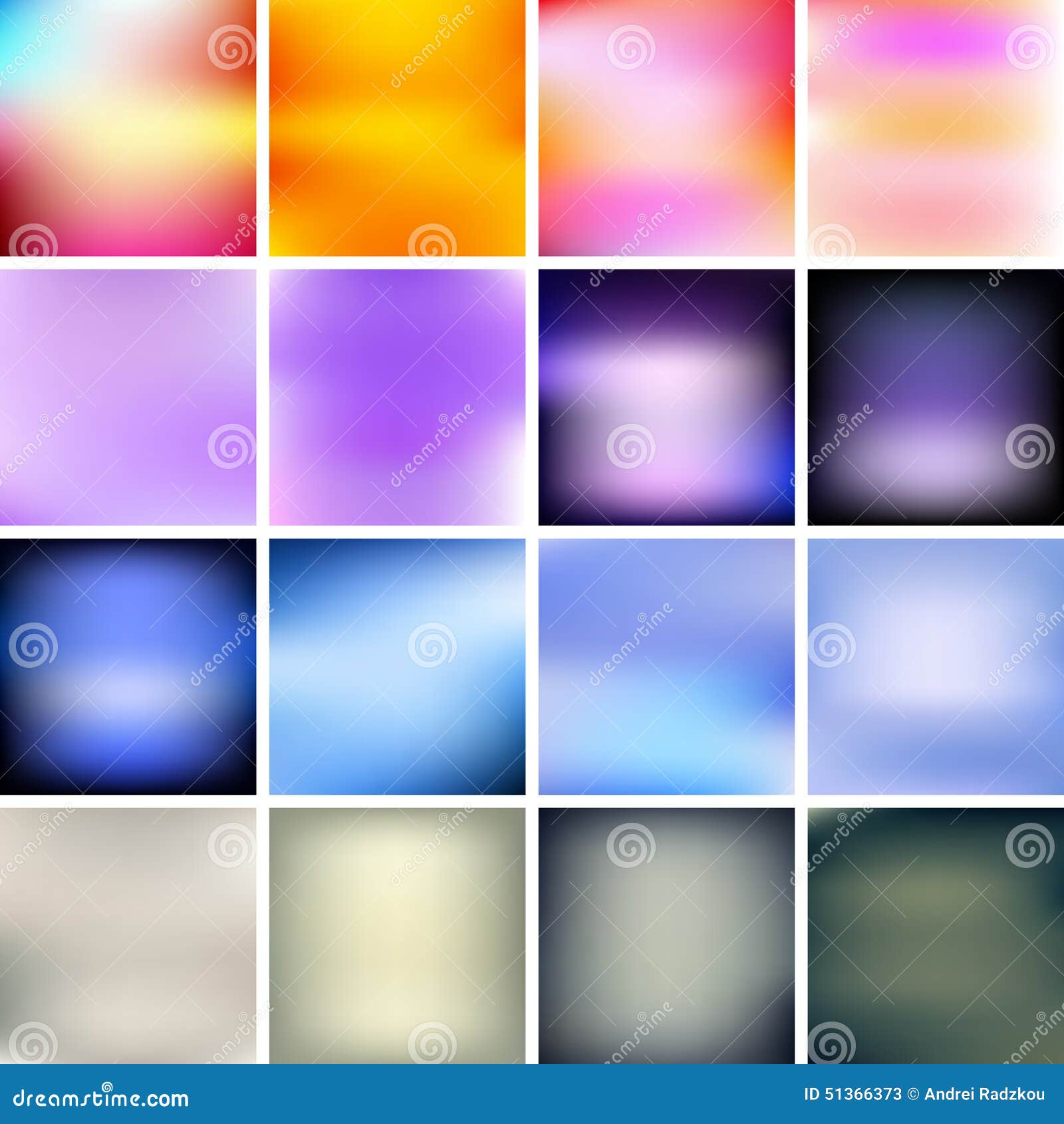 Set of blurred patterns ilustración del vector. Ilustración de mezcla ...