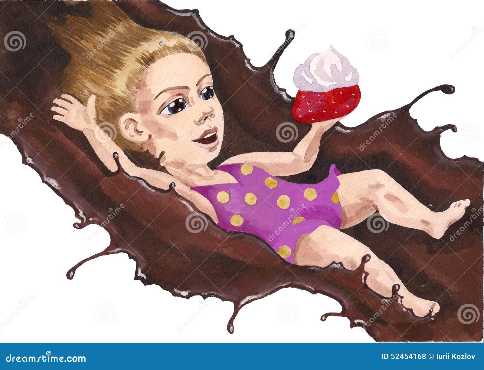 Chocolate river stock de ilustración. Ilustración de negro - 52454168