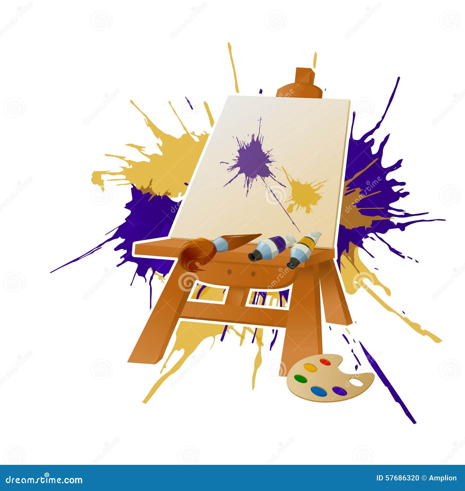 Easer and paint ilustração do vetor. Ilustração de artistas - 57686320