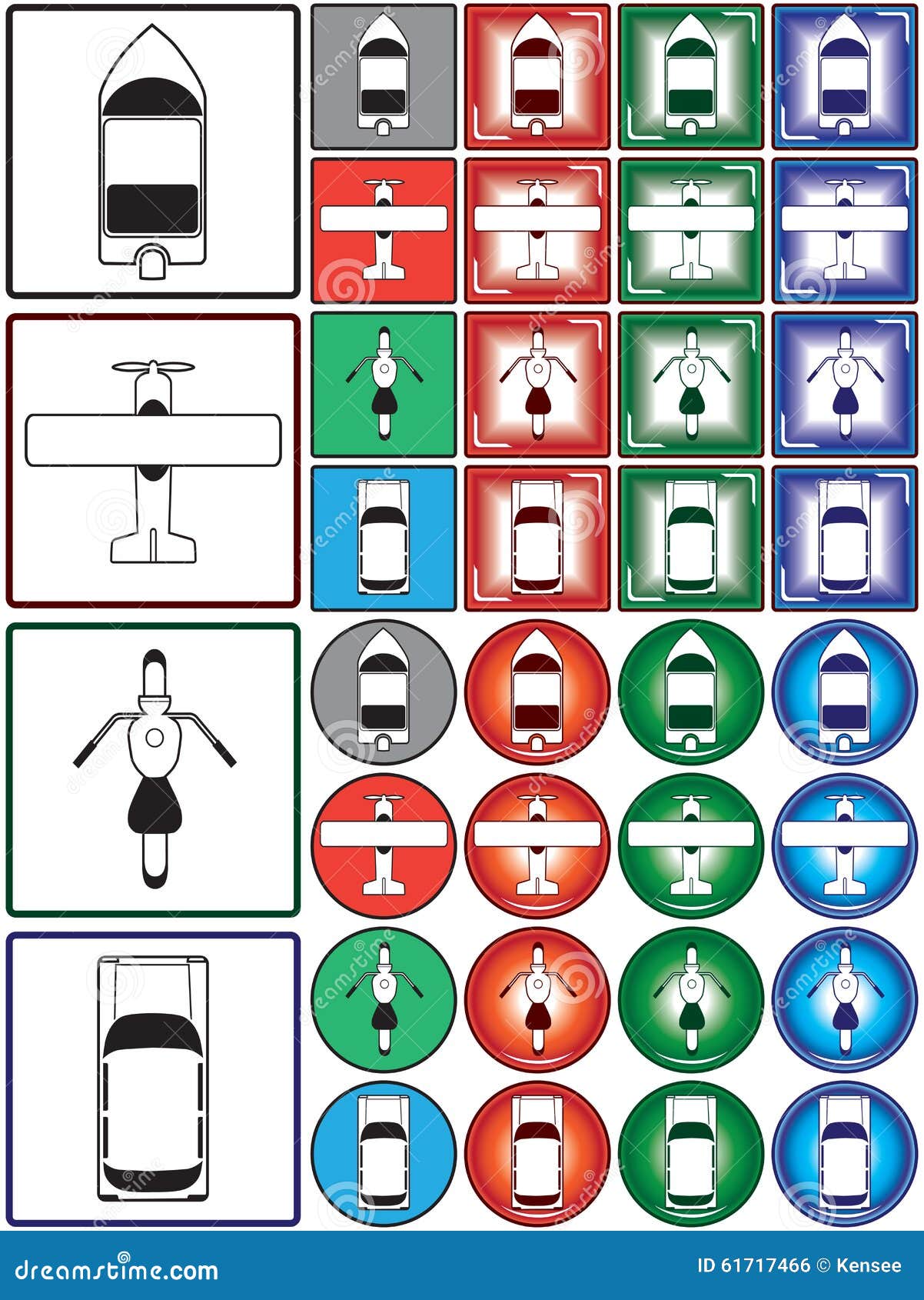 Transportation Symbols vector illustratie. Illustration of achtergrond ...