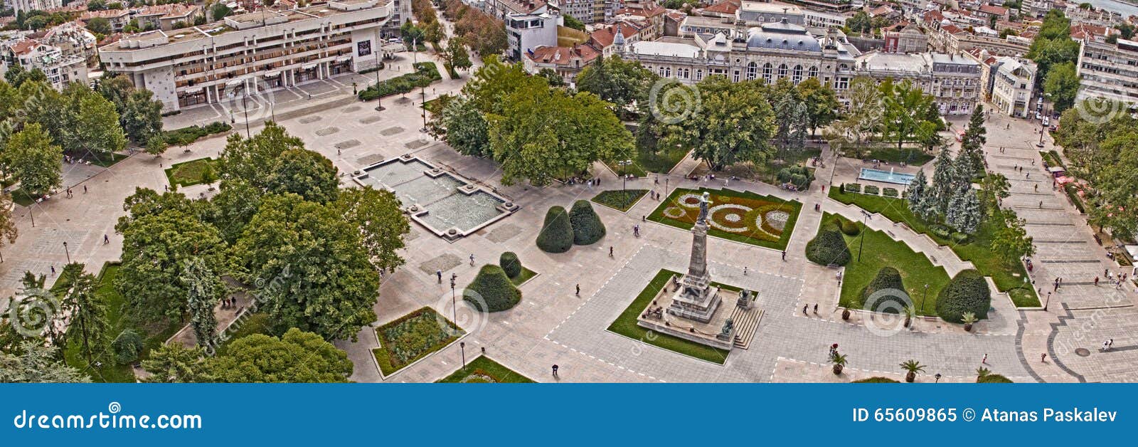 View of the City of Ruse Downtown from Above Stockbild - Bild von über ...