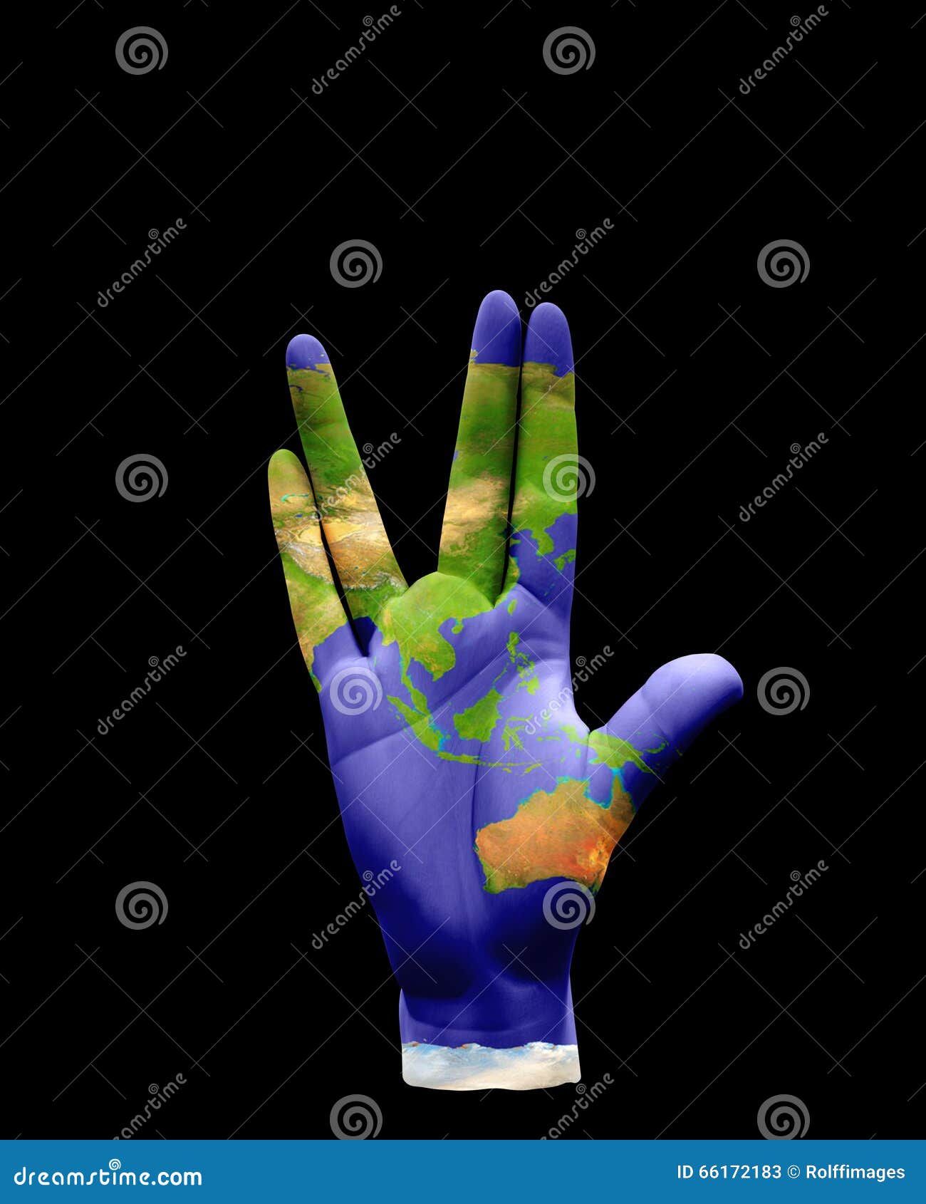 Vulcan Greeting Down Under ilustração stock. Ilustração de vivo - 66172183