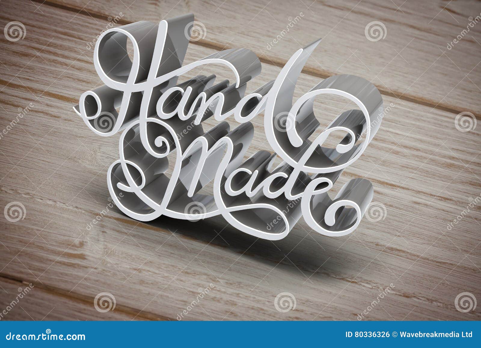 Composite Image of Three Dimensional of Hand Made Text Ilustração Stock ...