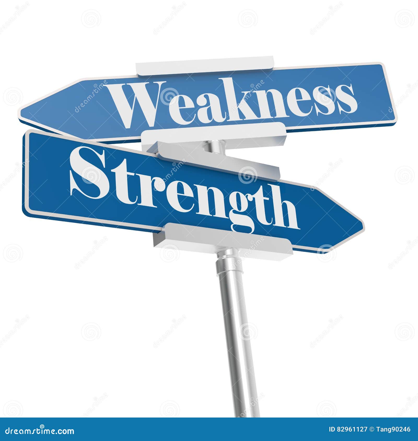 Strength and Weakness Signs Ilustração Stock - Ilustração de fraco ...
