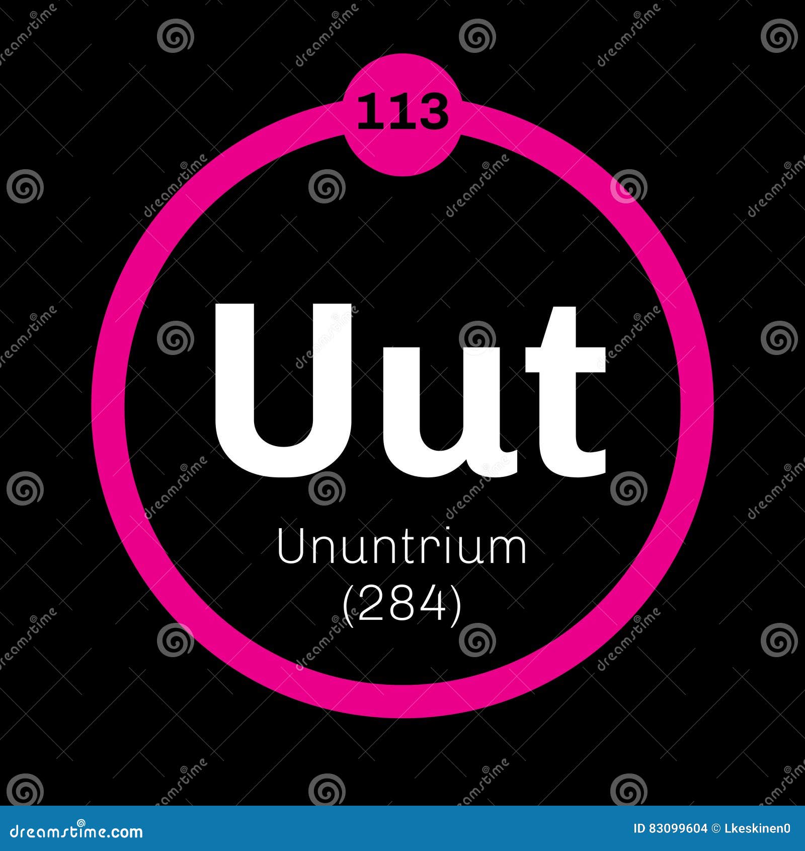 Ununtrium chemical element ilustração do vetor. Ilustração de peso ...