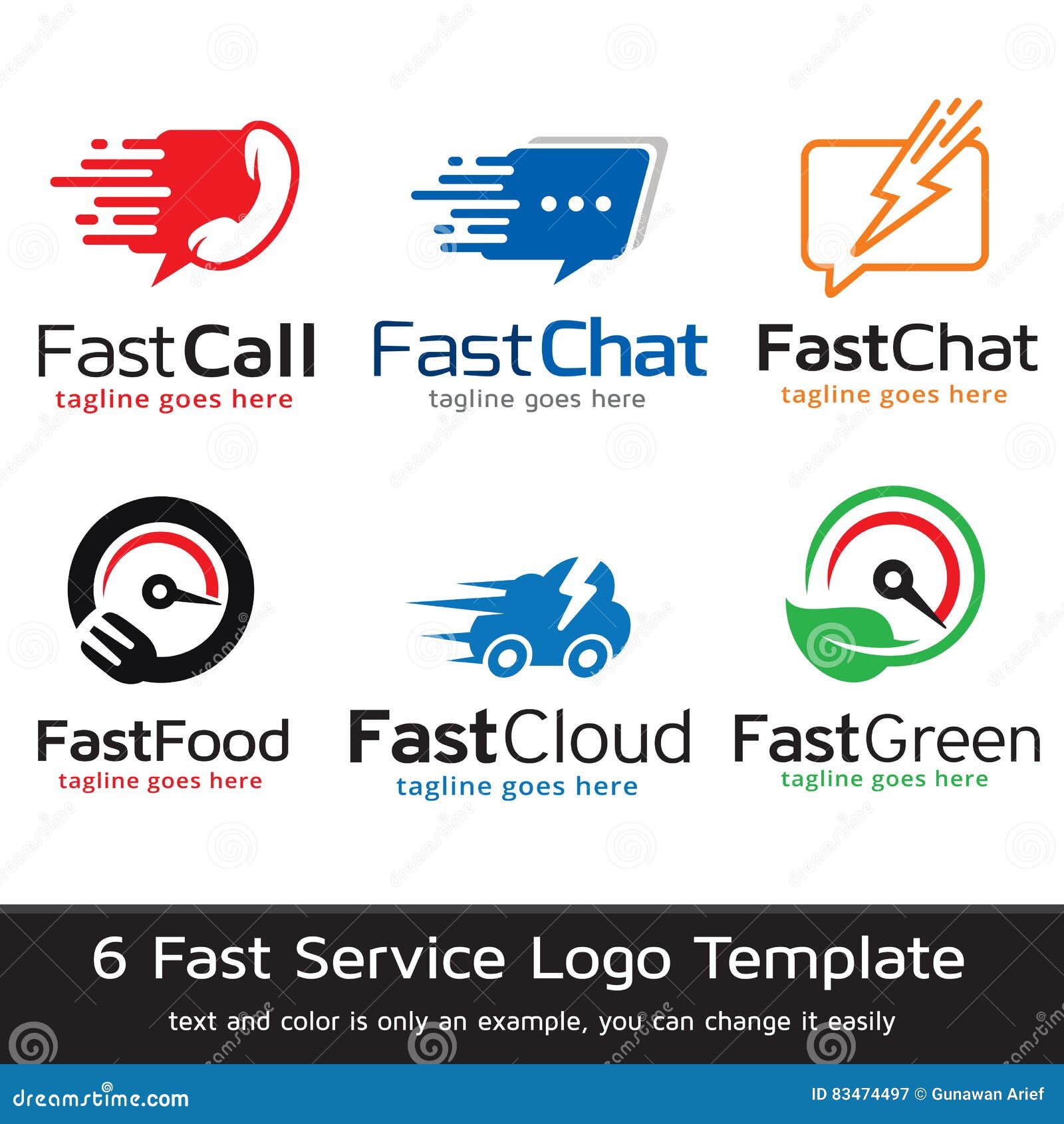 Fast Service Logo Template Design Vector Ilustração do Vetor ...