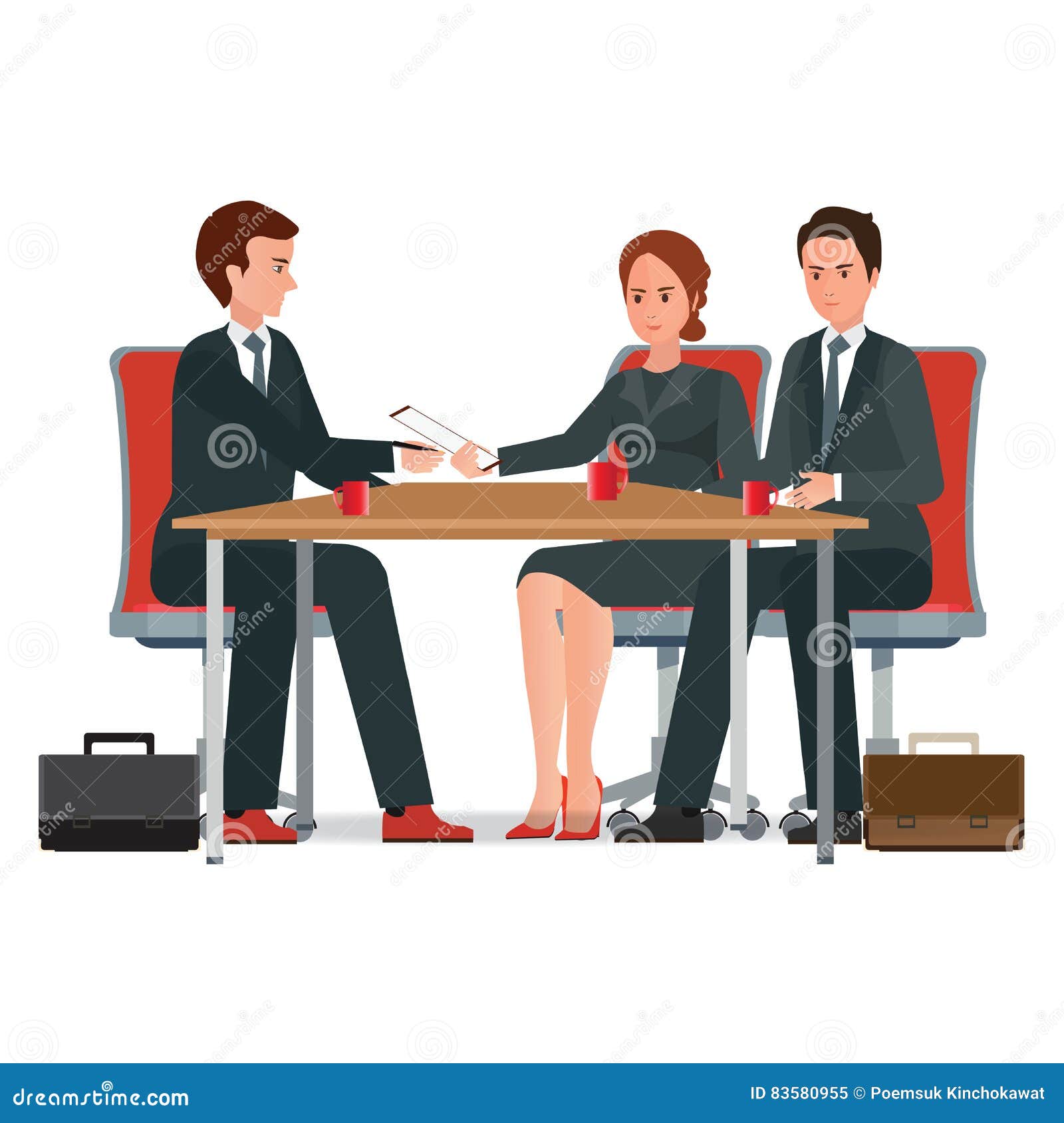 Successful Business Negotiations Over a Round Negotiations Table ...