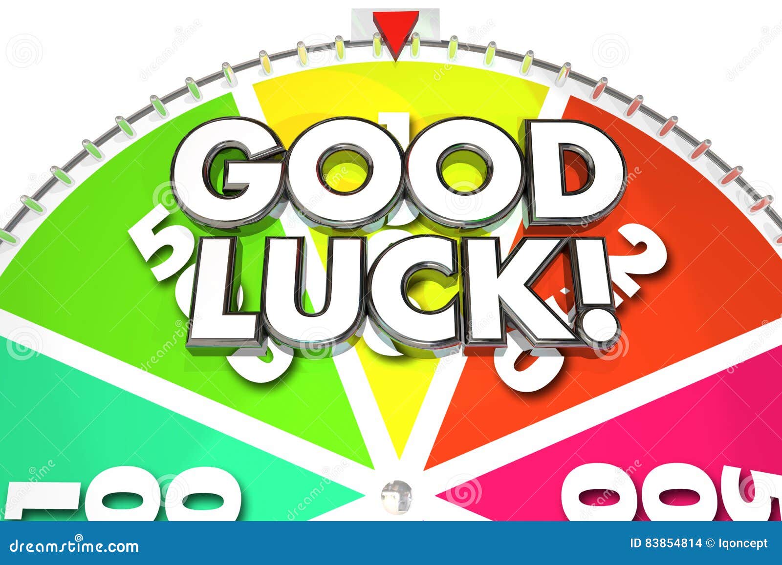 Good Luck Spin Wheel Win Game Jackpot Ilustração Stock - Ilustração de ...