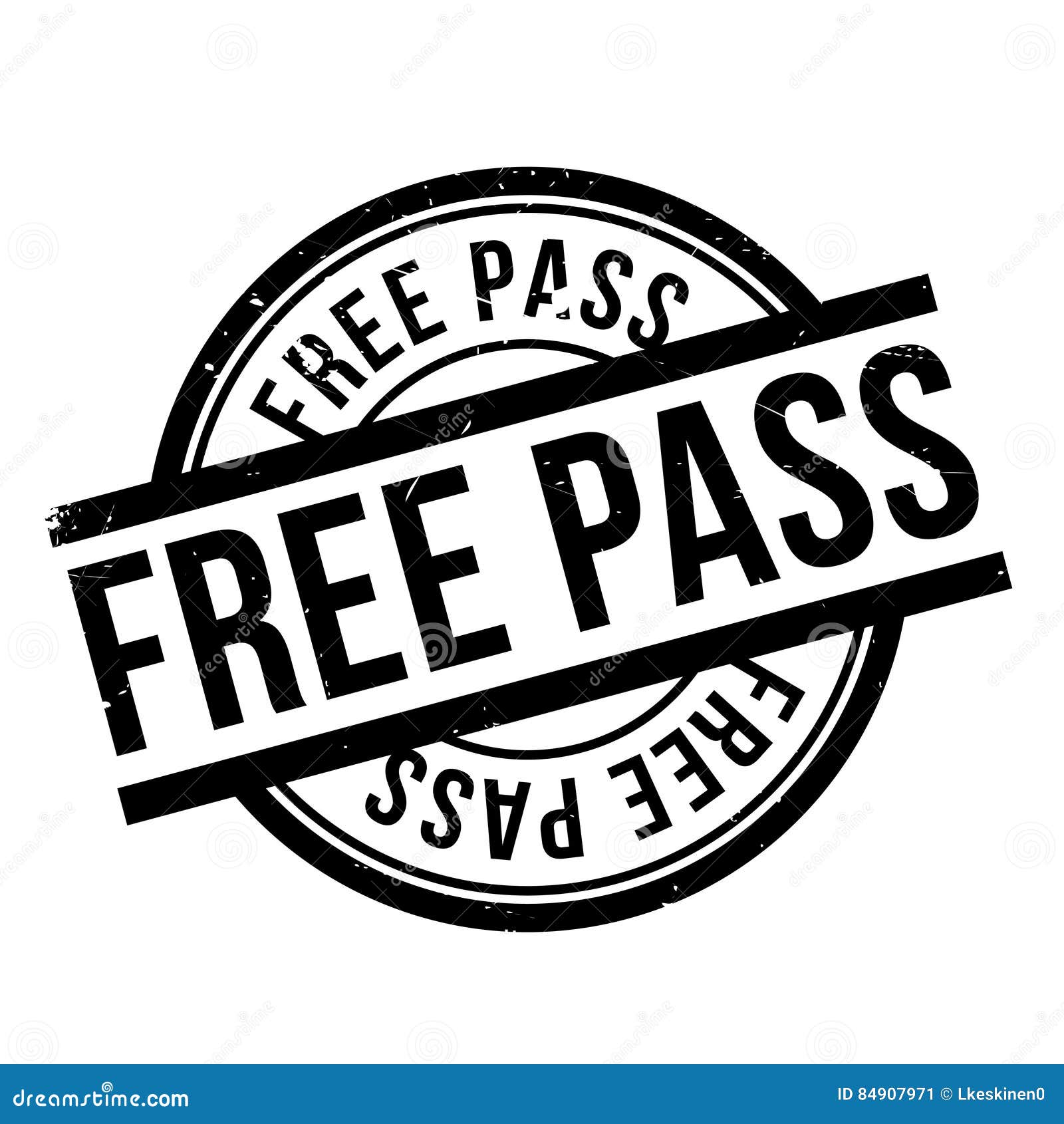 Free Pass rubber stamp ilustração stock. Ilustração de moagem - 84907971