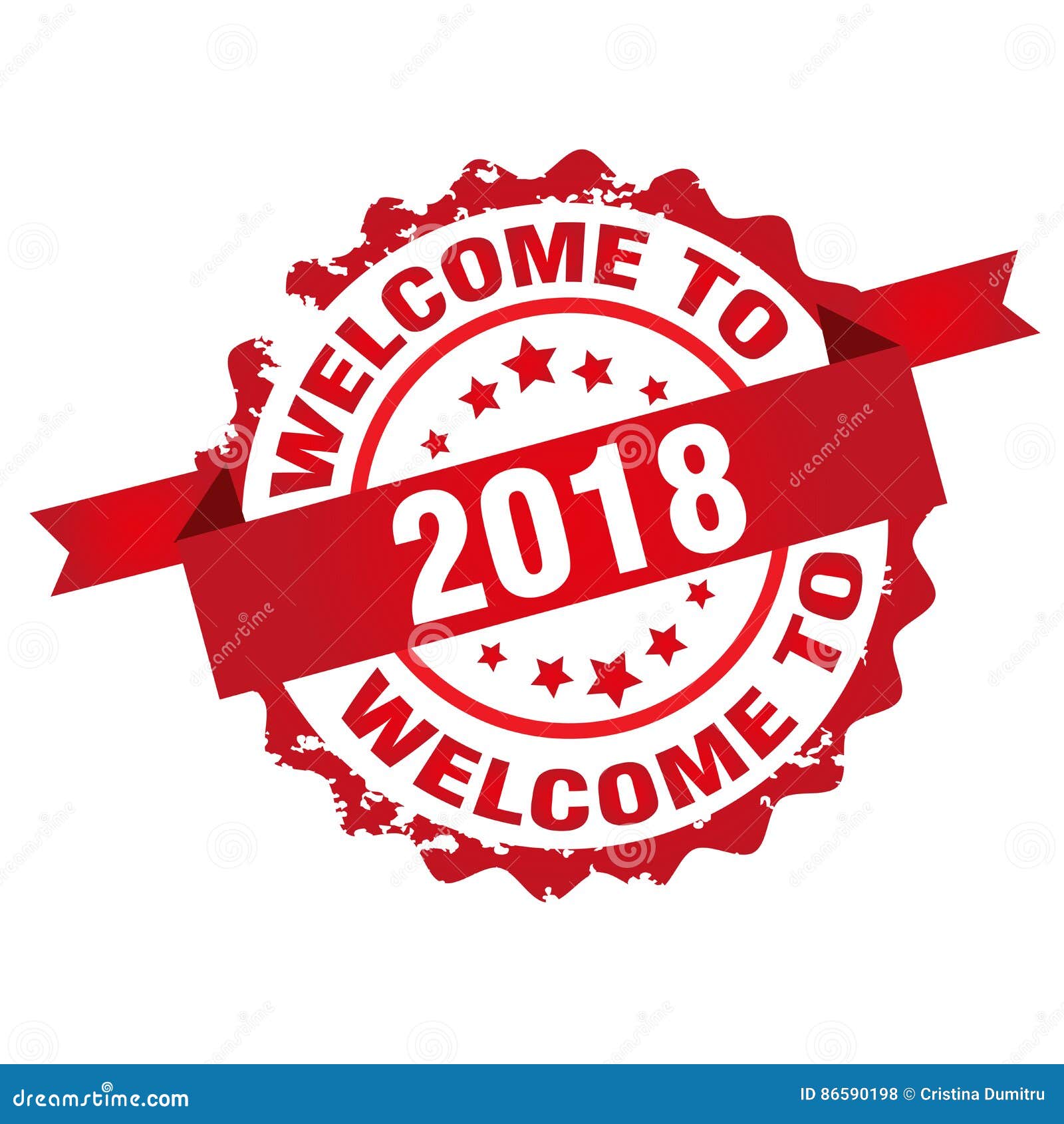 Welcome to 2018 stamp 向量例证. 插画 包括有 通信, 背包, 创造性, 要素, 格朗基 - 86590198