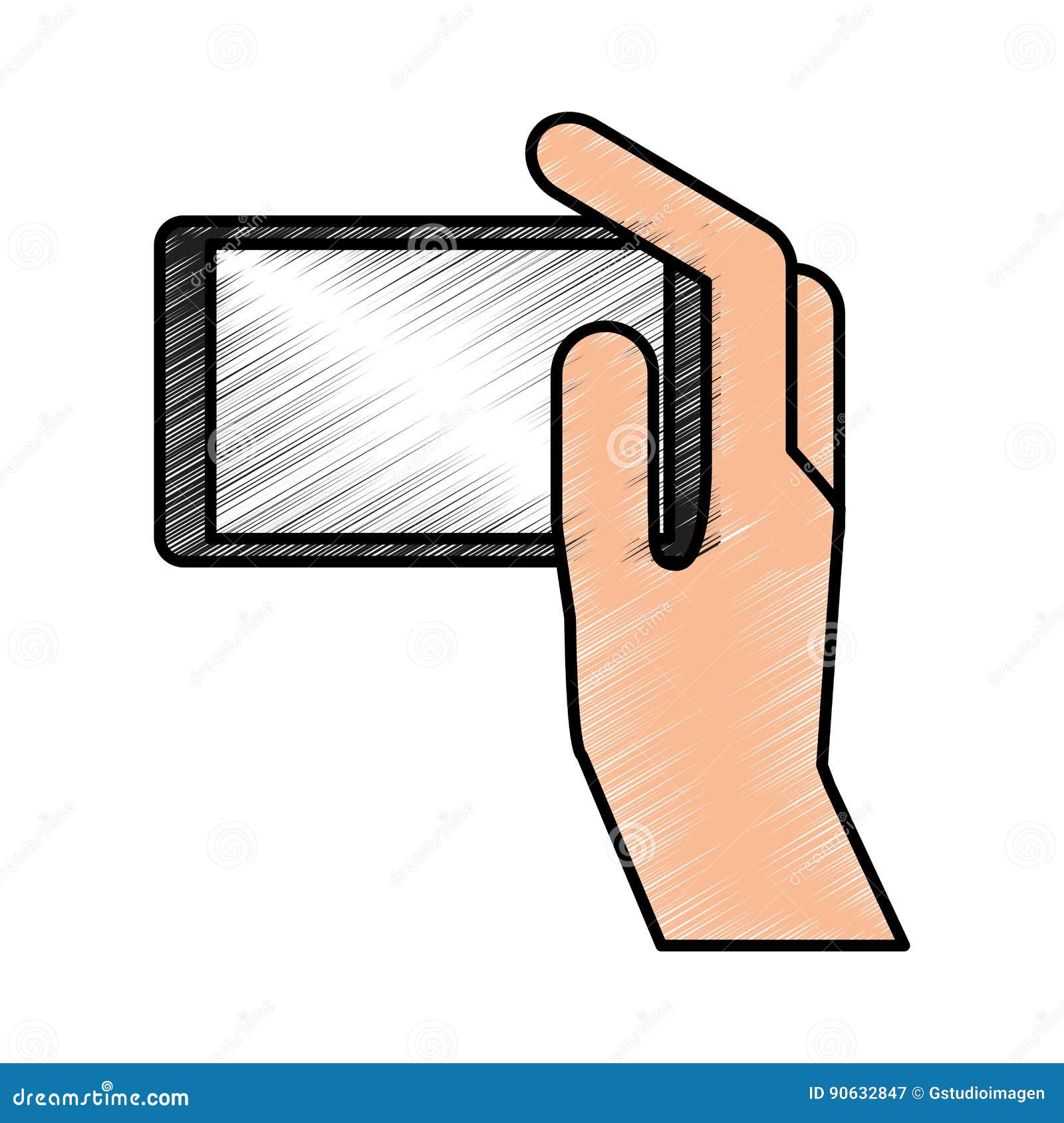 Hands user smartphone icon ilustración del vector. Ilustración de ...