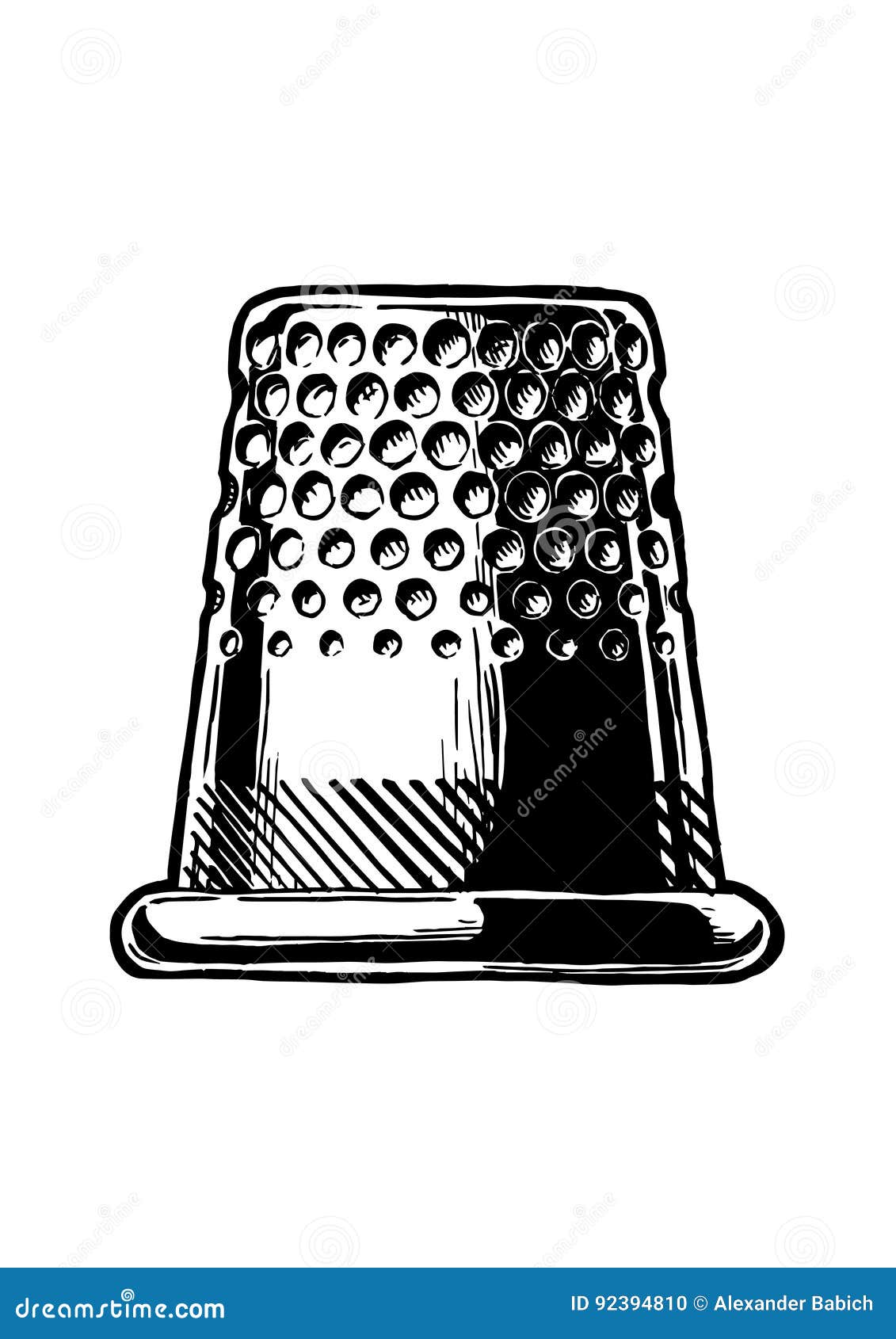 Vector drawing of thimble ilustración del vector. Ilustración de arte ...