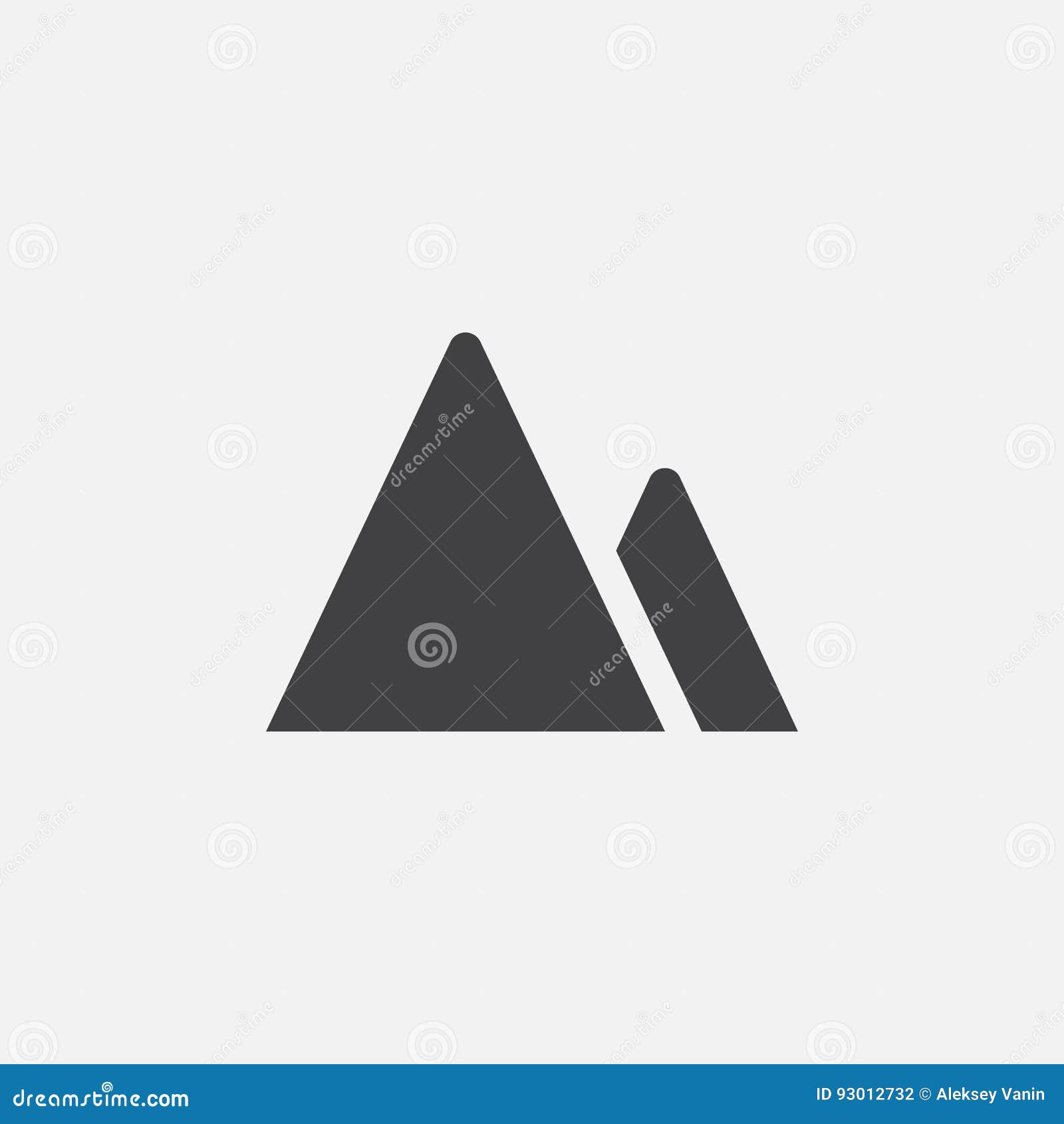 Terrain Icon, Mountains Sign, Vector Logo, Linear Pictogram Isolated on ...