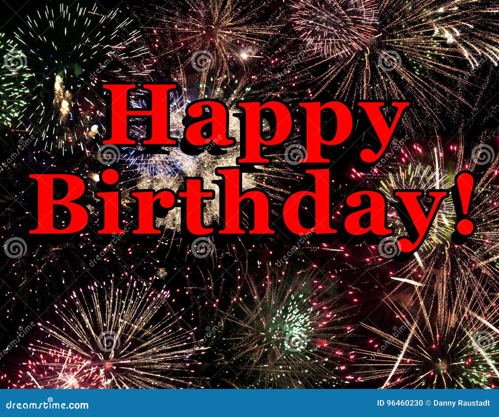 Happy Birthday Fireworks stock de ilustración. Ilustración de cabritos ...