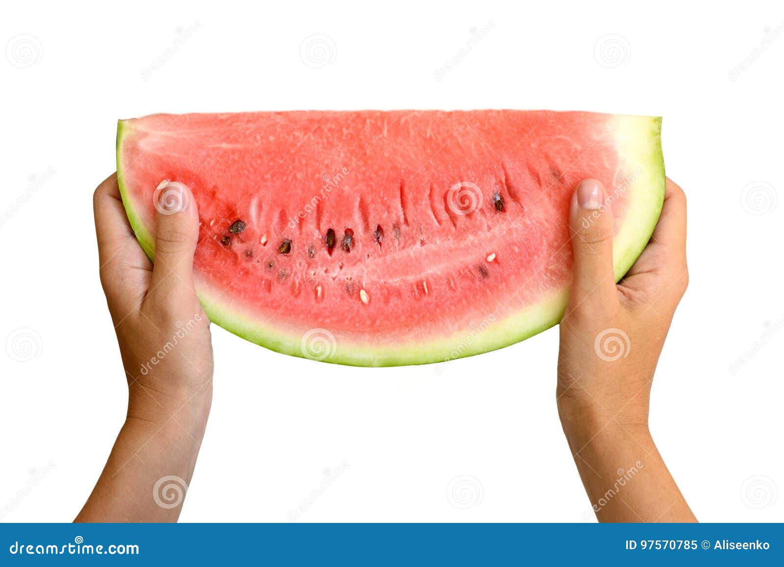 Fresh Watermelon in Womans Hands 库存图片 - 图片 包括有 原始, 部分: 97570785