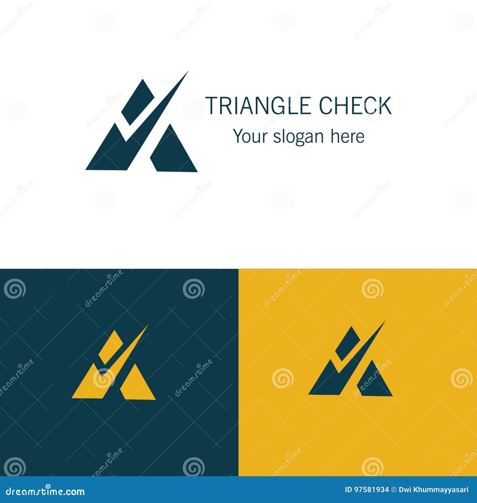 Triangle check logo vector ilustración del vector. Ilustración de ...