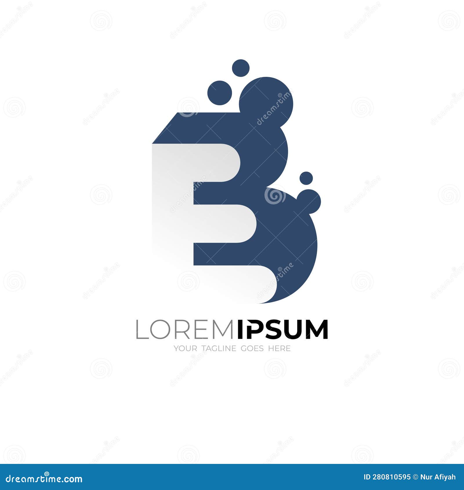 E and B Logo Design Template, Simple Icon Stock Illustration ...