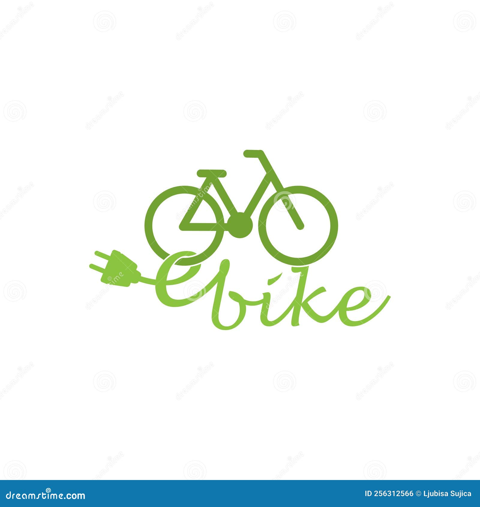 E Bike Logo Design Isolated on White Background Stock Vector ...