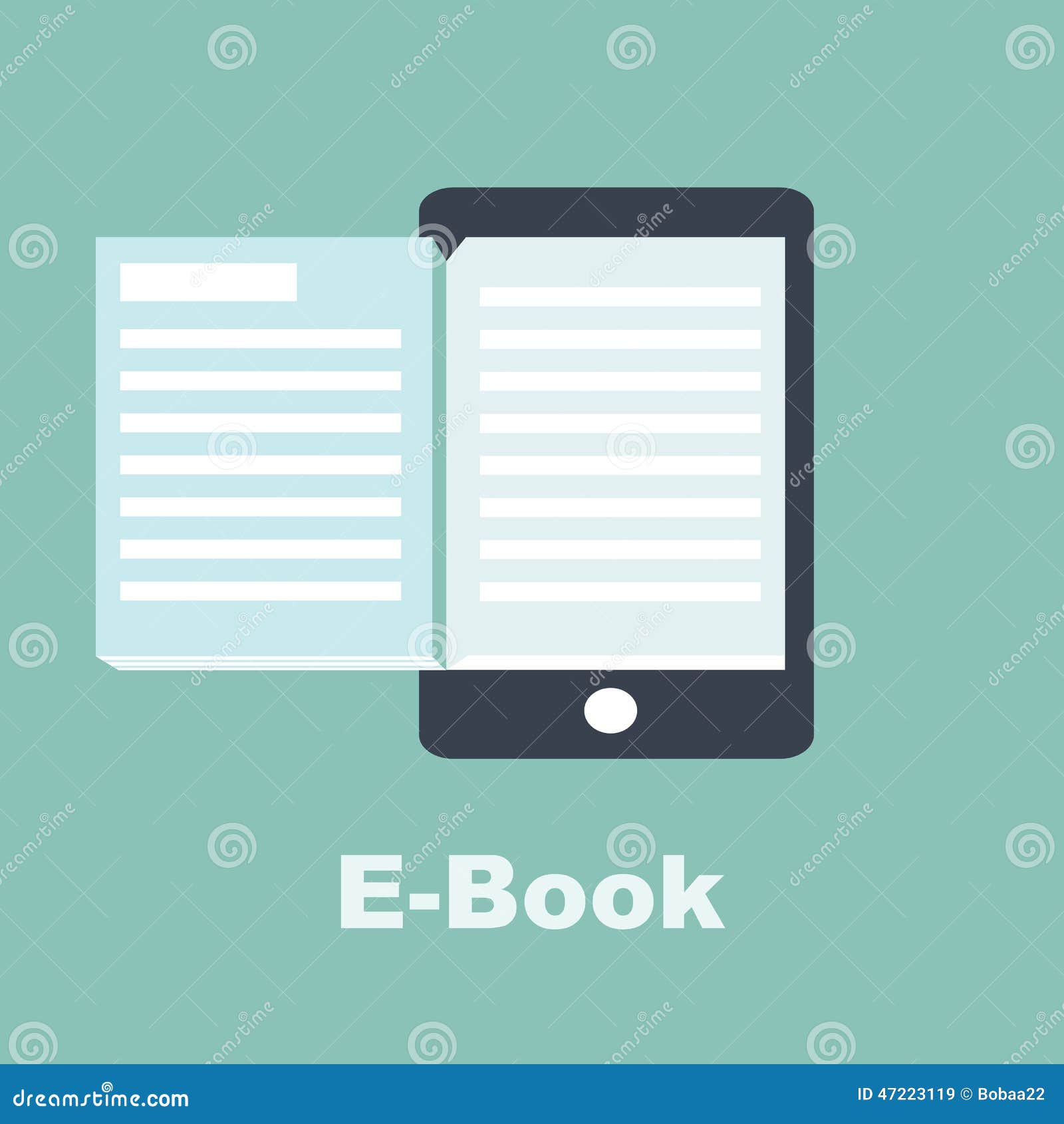 E-book stock vector. Illustration of cartoon, book, service - 47223119