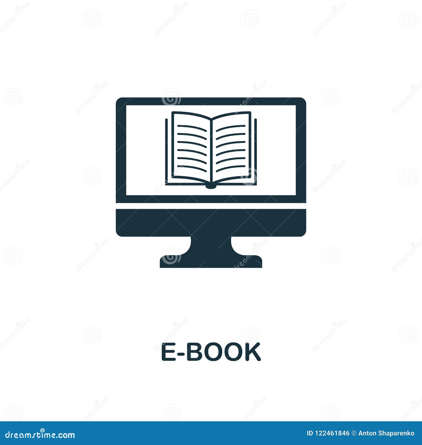 E-Book Creative Icon. Simple Element Illustration. E-Book Concept ...
