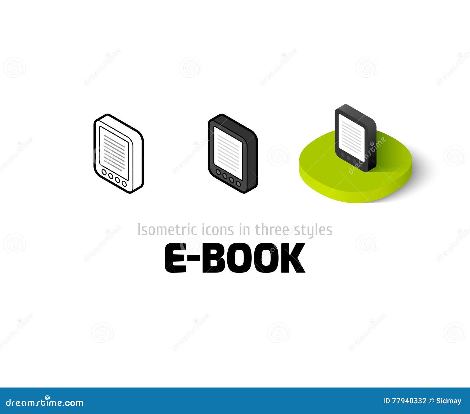E-Book Icon in Different Style Stock Vector - Illustration of logo ...