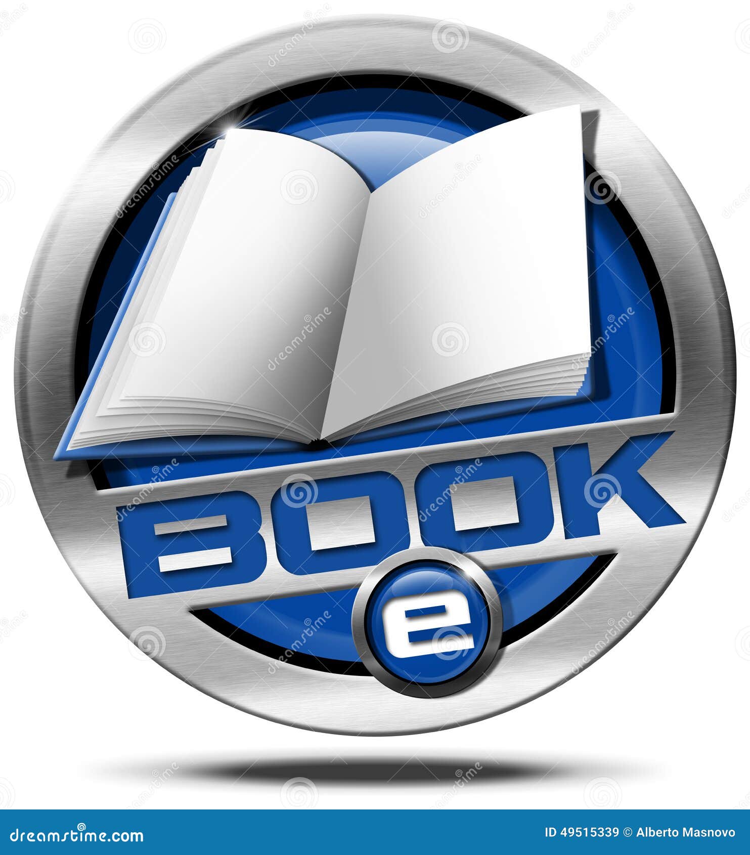 E-Book - Metallic Icon stock illustration. Illustration of file - 49515339