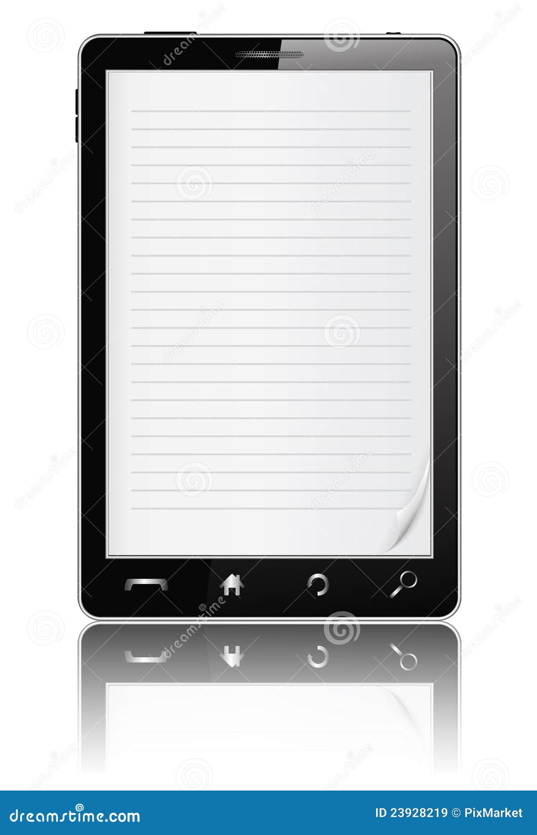 E-Book in Mobile Phone stock vector. Illustration of book - 23928219