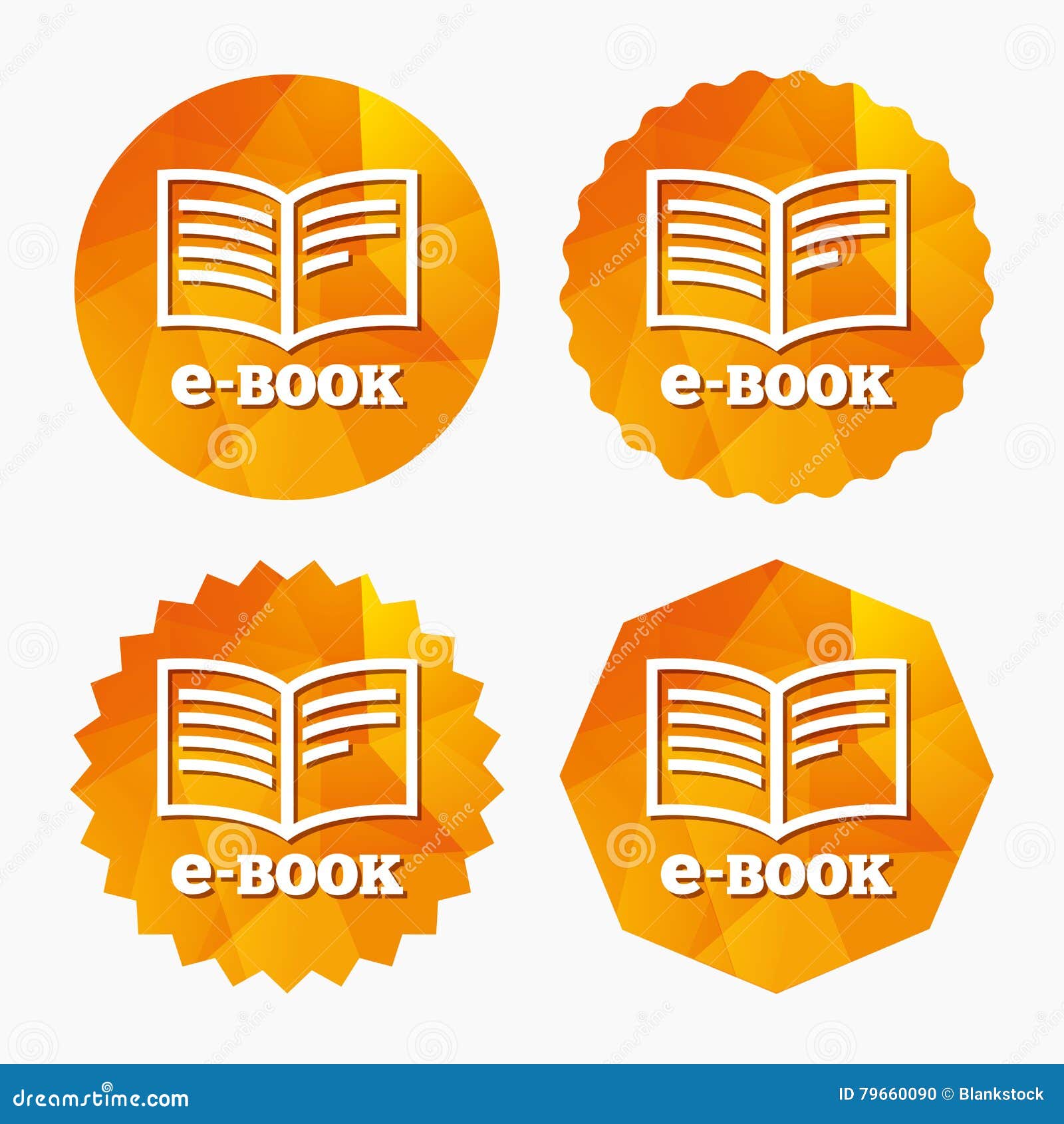 E-Book Sign Icon. Electronic Book Symbol Stock Vector - Illustration of ...