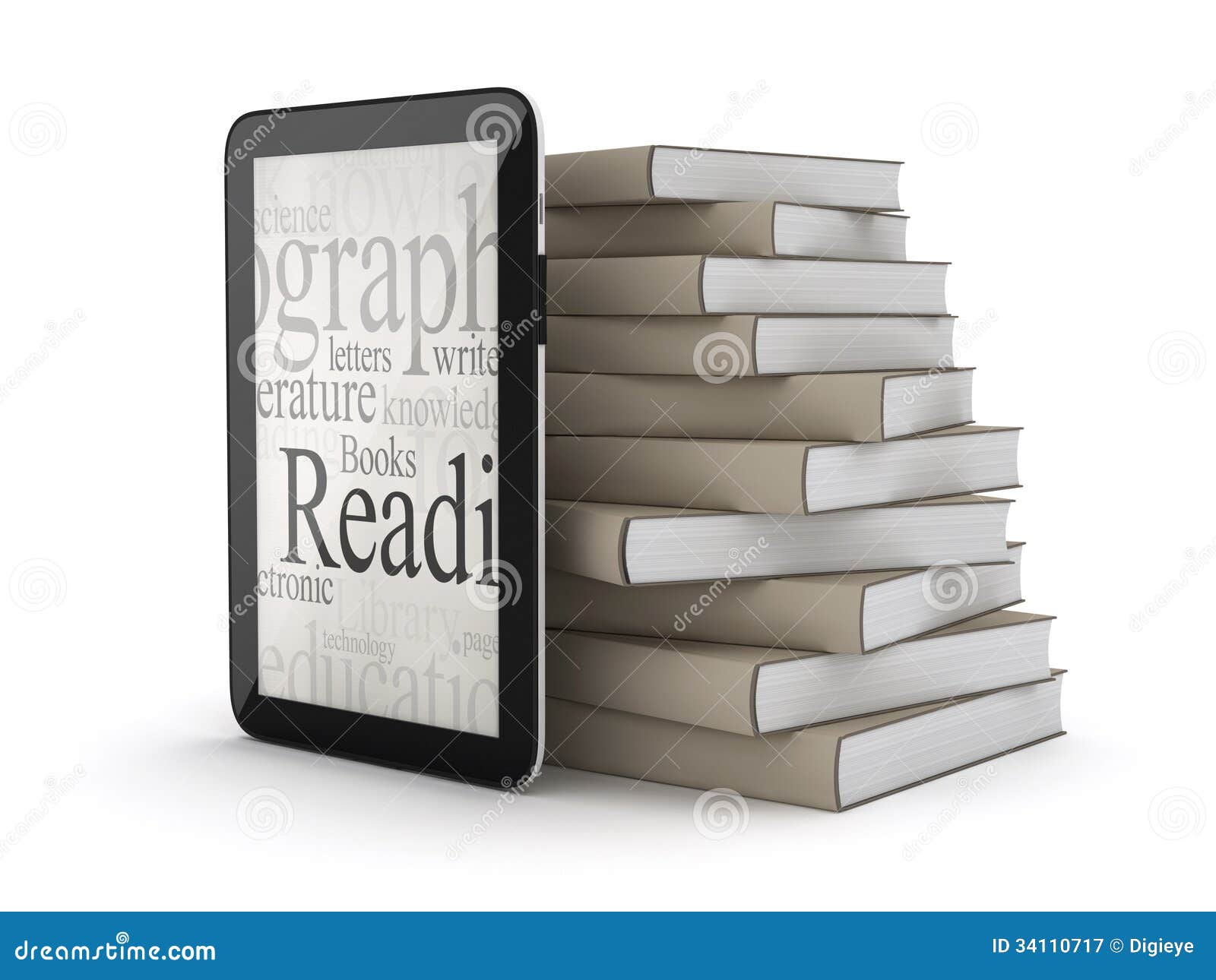 Books And Tablet Share White Space, Creating A Modern Contrasted ...