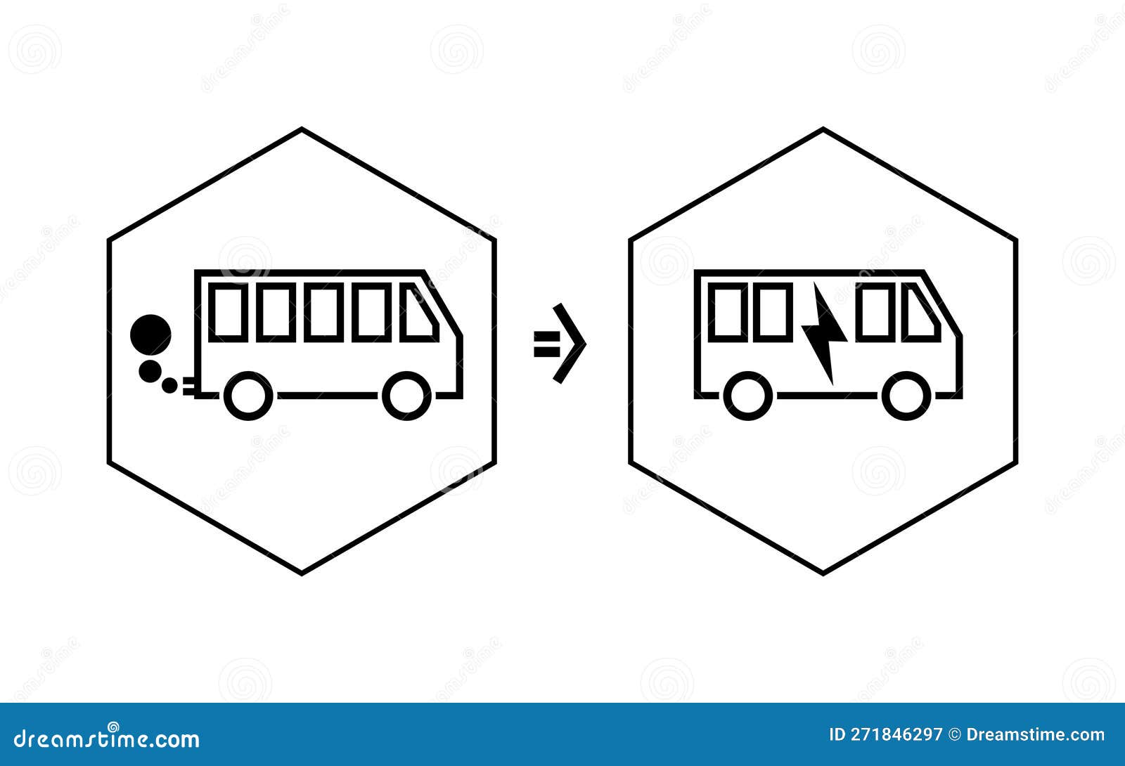 Electro bus icon stock illustration. Illustration of vehicle - 271846297