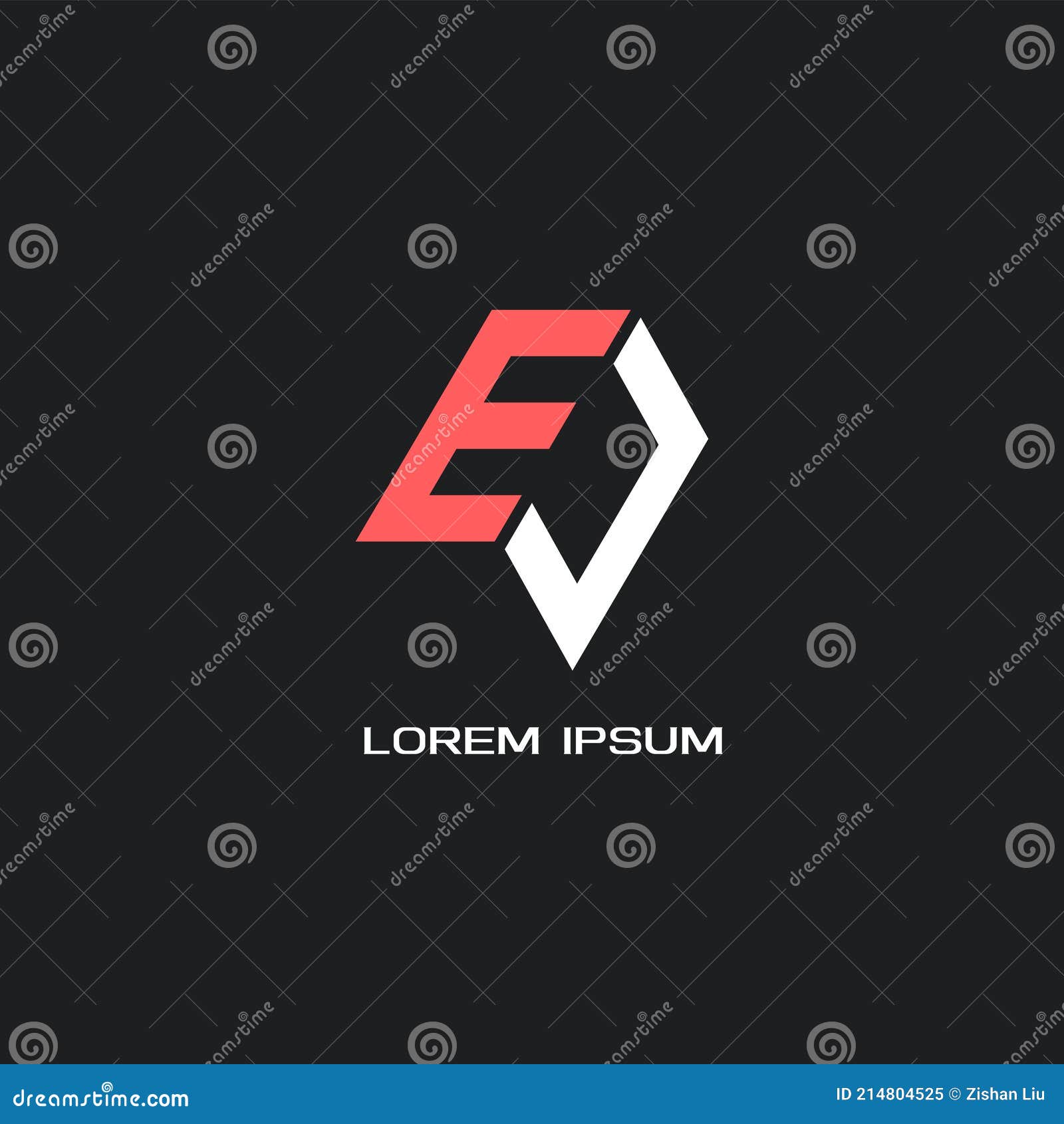 `E` and `C` Consist of an Arrow-like Logo, Vector Graphics Stock Vector ...