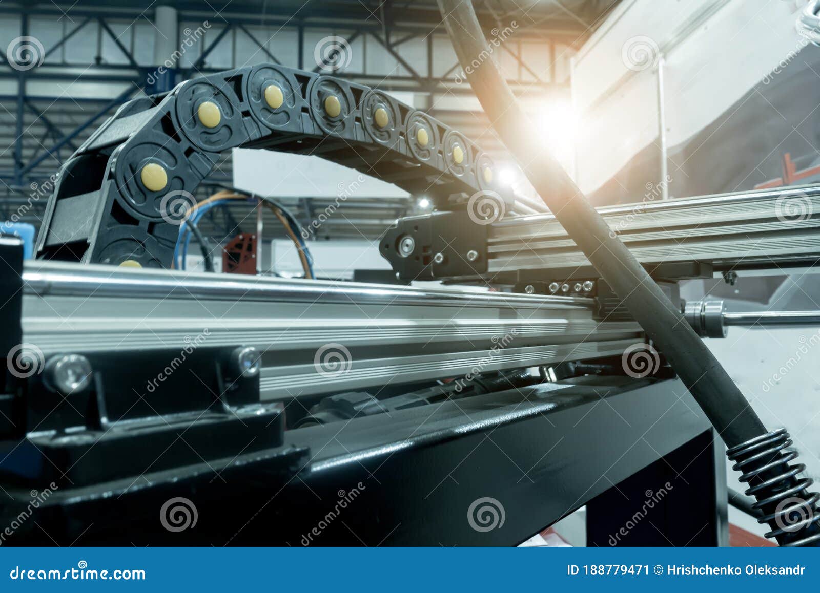 E-chain Systems.Plastic Energy Chains for Cable Ties Stock Image ...