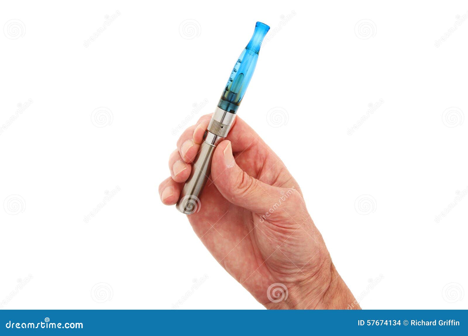 E-cig in hand stock photo. Image of hand, battery, electronic - 57674134