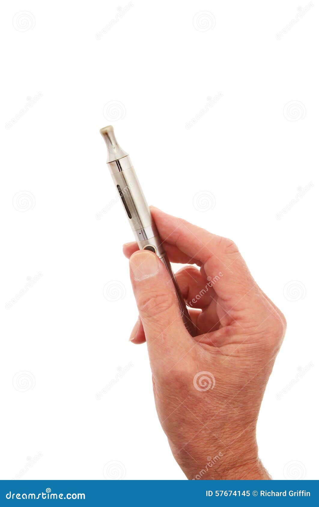 E cig in hand stock image. Image of hand, holding, isolated - 57674145