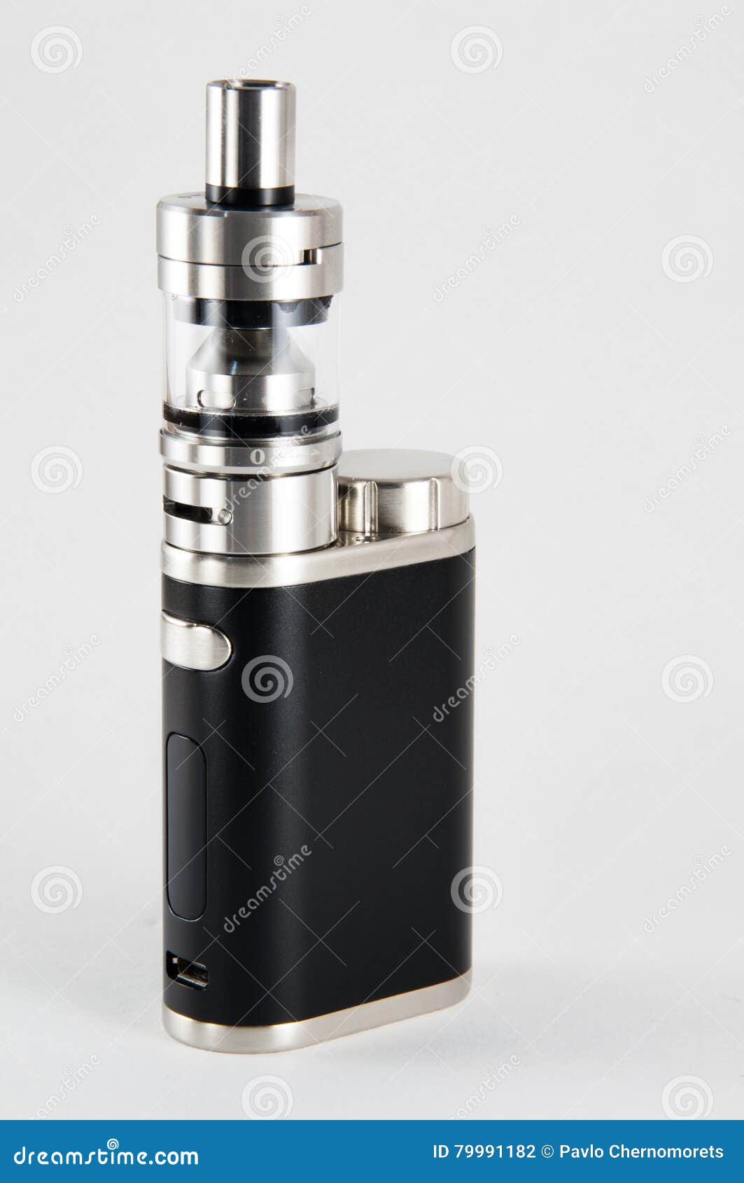 E-cigarette or Vaping Device. Black and Steel Stock Photo - Image of ...