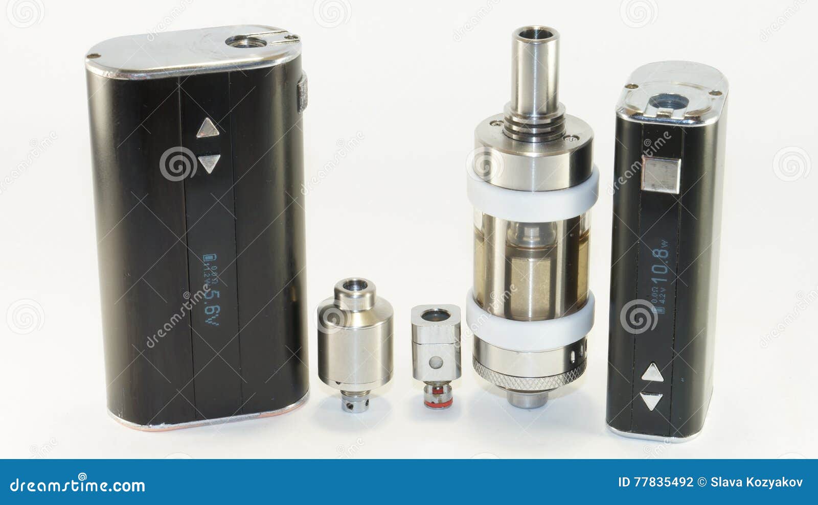 E-cigarette or Vaping Device on White_8 Stock Photo - Image of black ...