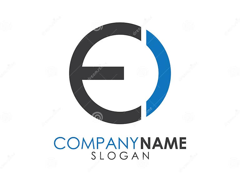 E circle font logo 1 stock illustration. Illustration of diagram ...
