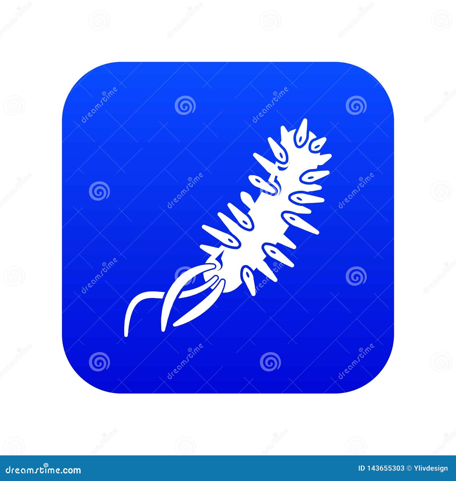 E Coli Bacteria Icon Blue Vector Stock Vector - Illustration of line ...